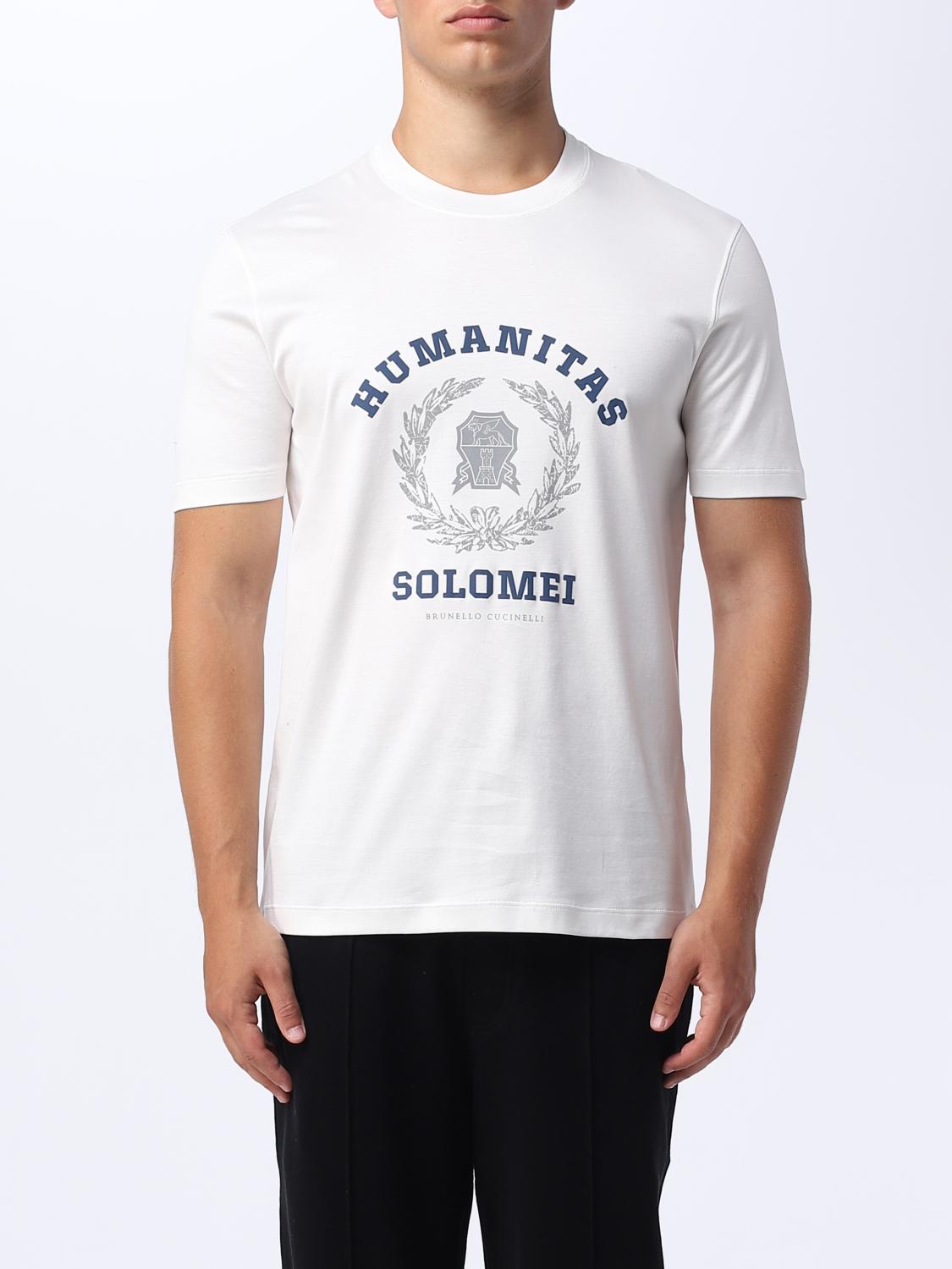 BRUNELLO CUCINELLI: t-shirt in cotton - White | Brunello Cucinelli t ...