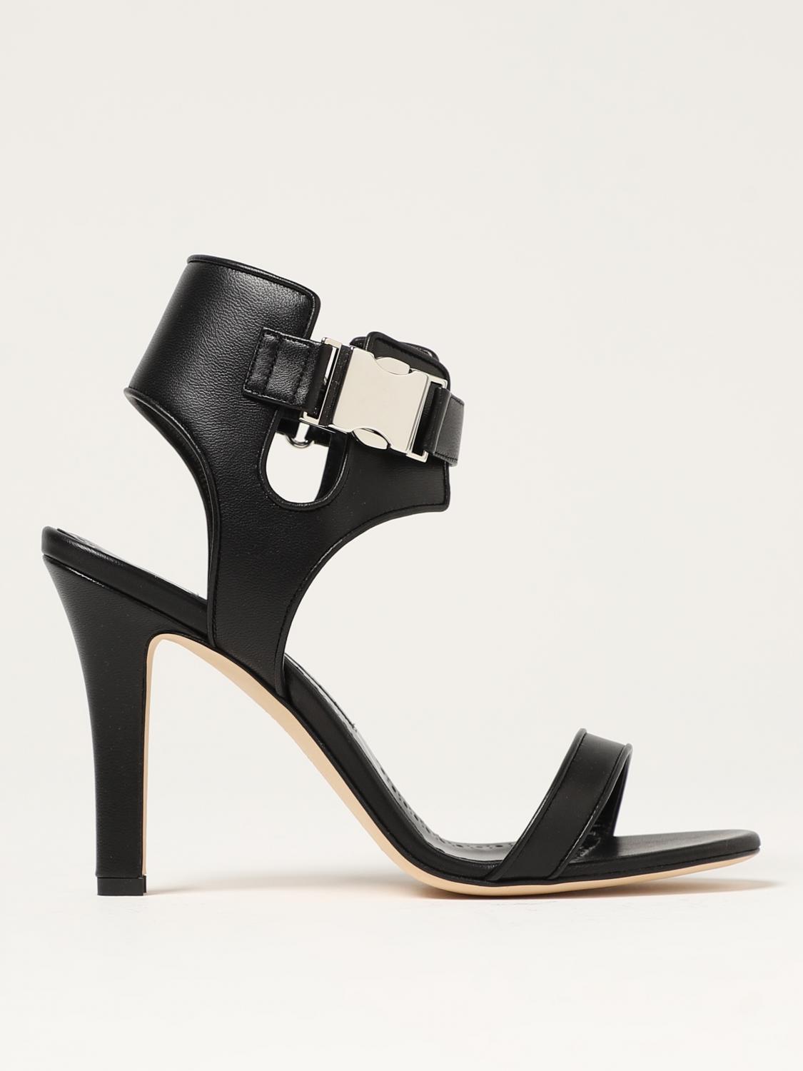 MANOLO BLAHNIK: Pollux sandals in nappa with buckle - Black | Manolo ...