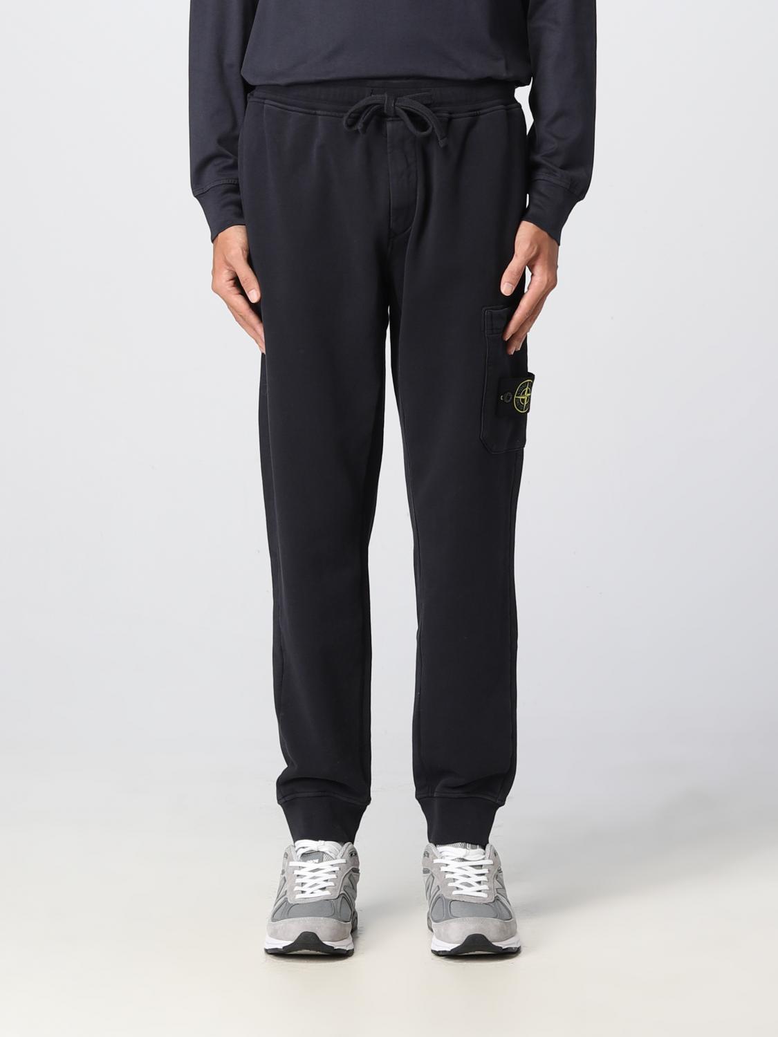 STONE ISLAND: Pants men - Blue | Stone Island pants 64551 online at ...