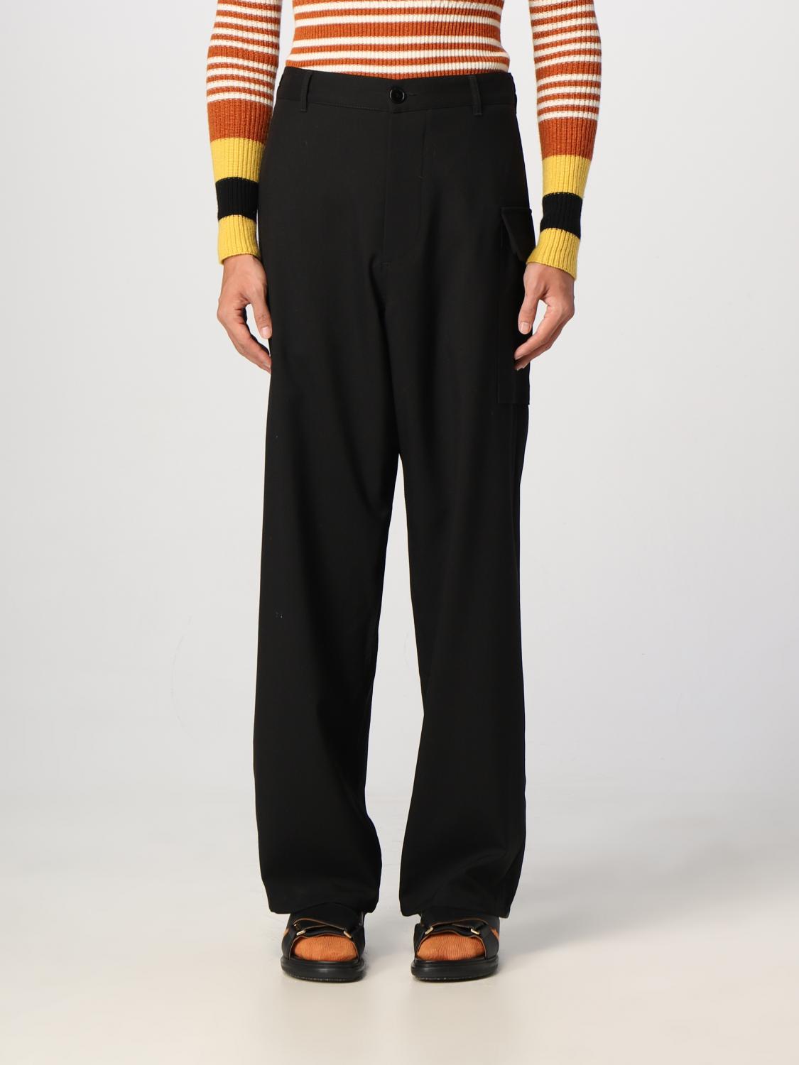 MARNI: pants in virgin wool - Black | Marni pants PUMU0095U0TW839 ...