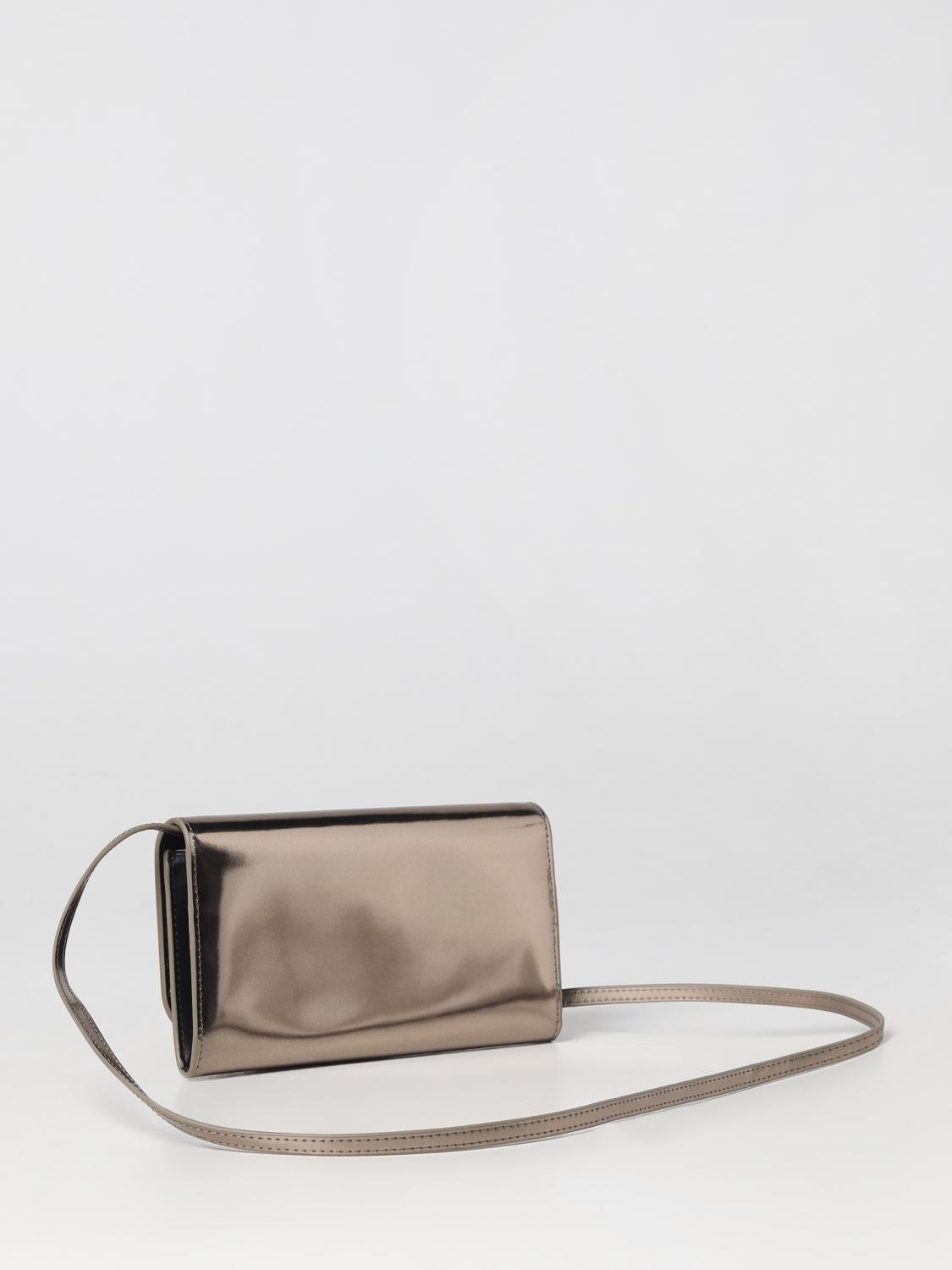 DIESEL: Borsa wallet in pelle specchiata - Argento | Borsa Mini Diesel ...