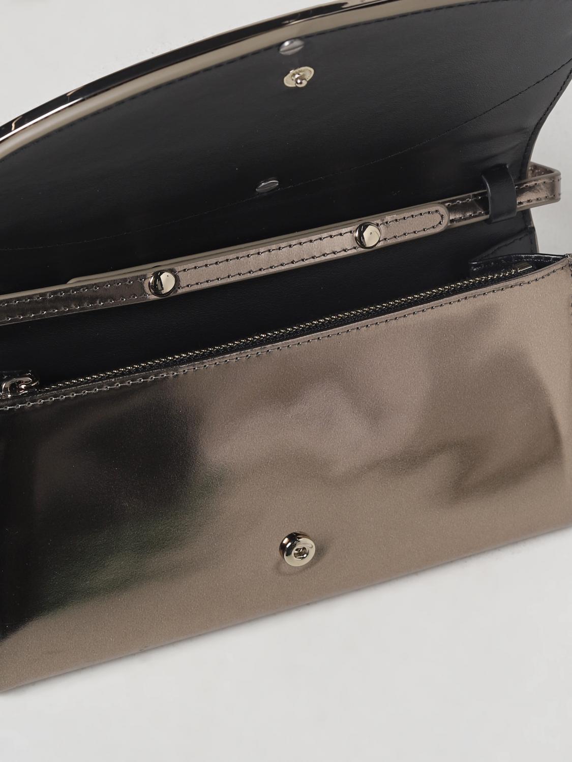 DIESEL: Borsa wallet in pelle specchiata - Argento | Borsa Mini Diesel ...