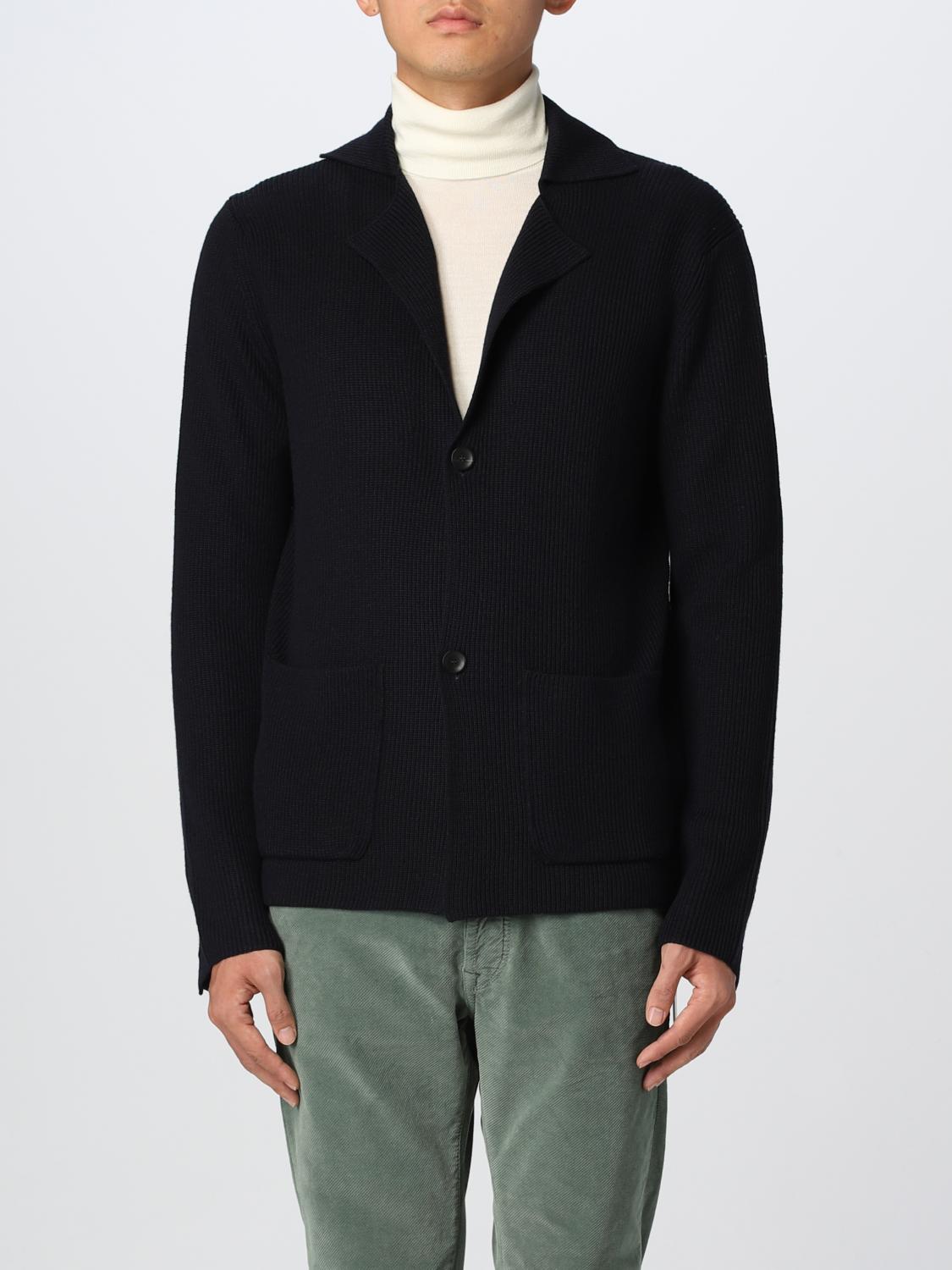 ZANONE: Jacket men - Blue | Zanone cardigan 813054ZN0203 online at ...