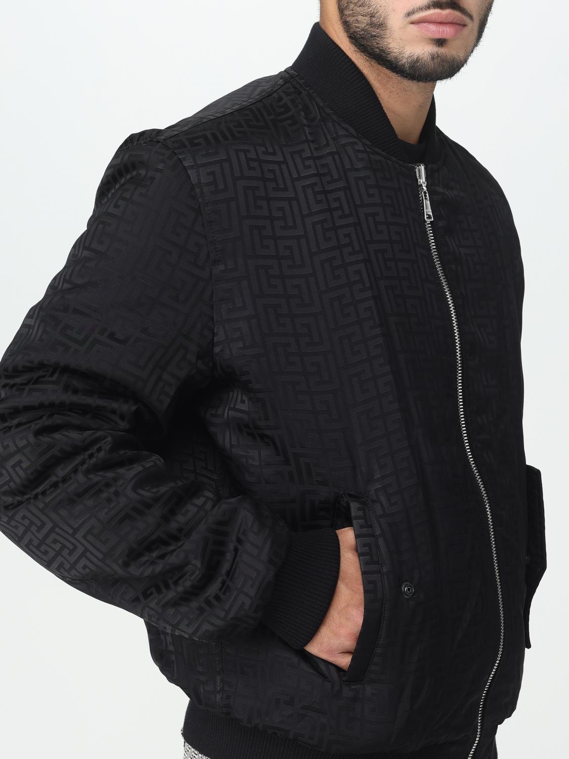 Balmain Reversible bomber jacket in viscose and silk with monogram ...