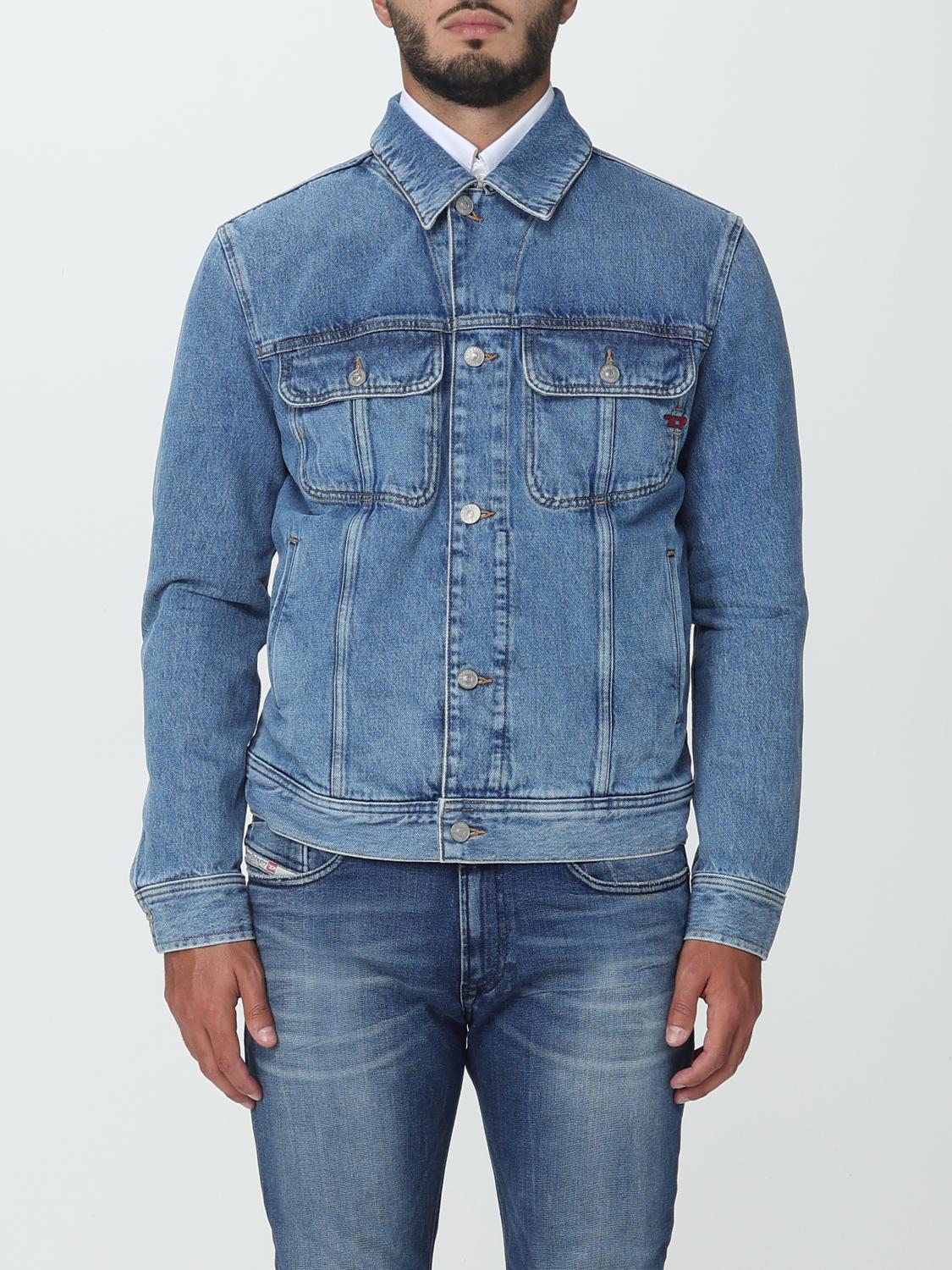DIESEL: Jacket men - Blue | Diesel jacket A0388509C15 online at GIGLIO.COM
