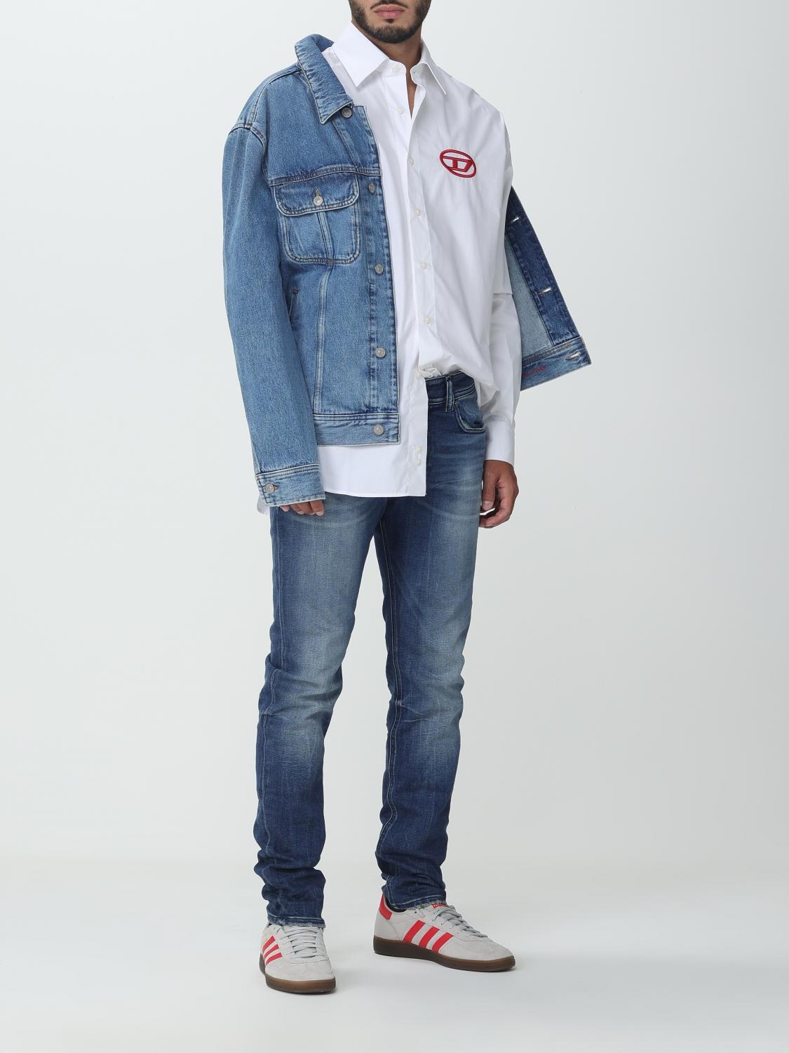DIESEL: Jacket men - Blue | Diesel jacket A0388509C15 online at GIGLIO.COM