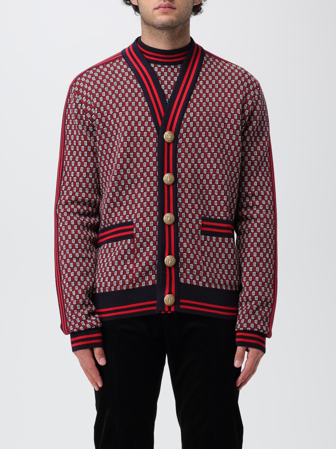 BALMAIN: wool cardigan - Blue | Balmain cardigan BH1KL037KE94 online at ...