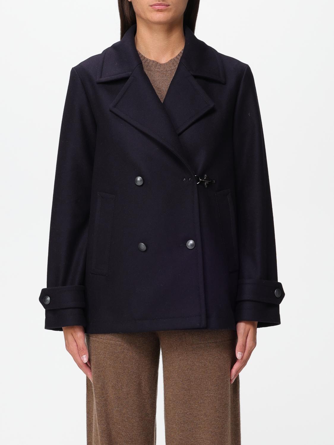 FAY: Coat woman - Blue | Fay coat NAW07473630SGL online at GIGLIO.COM