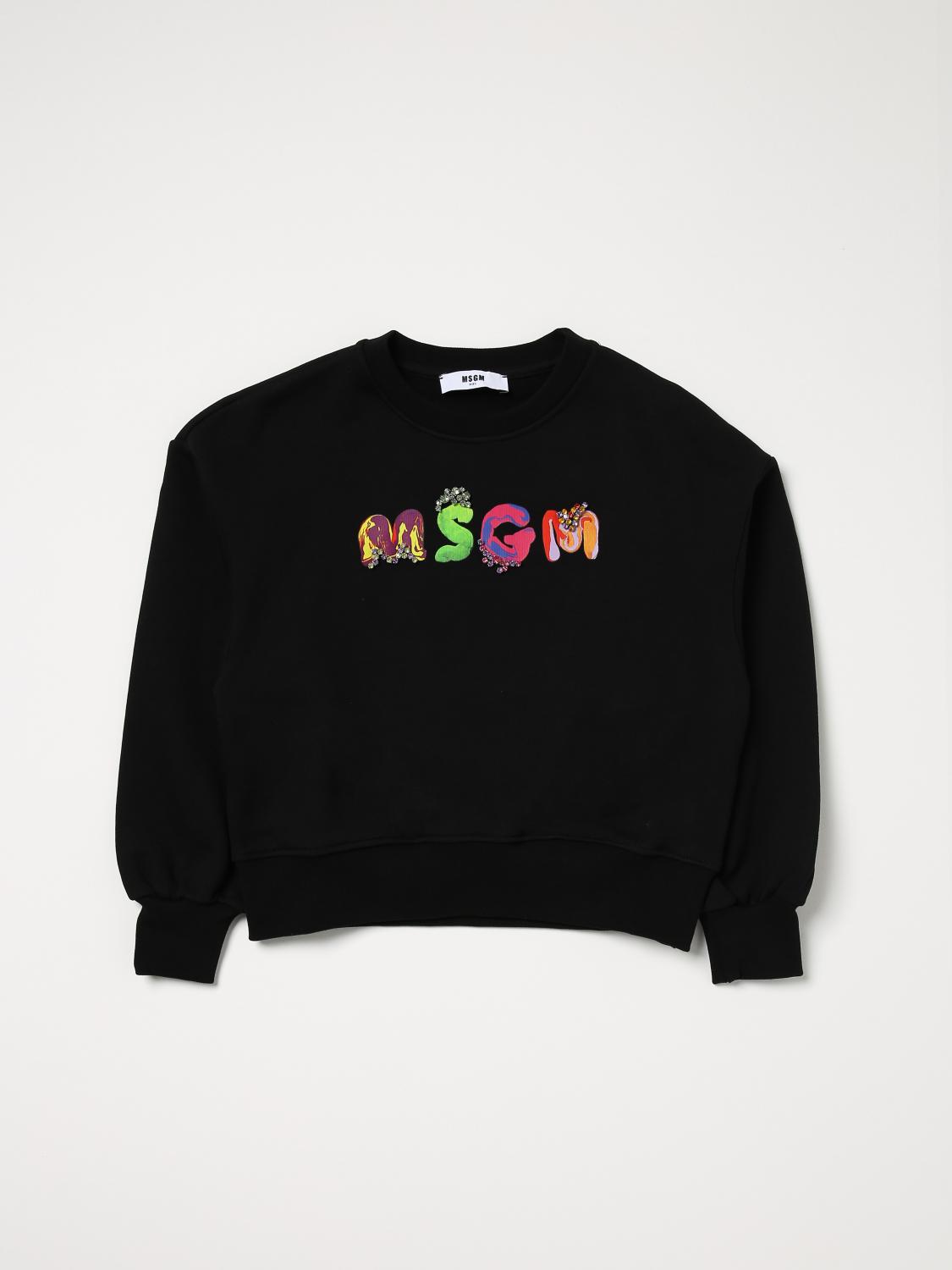MSGM KIDS: Sweater kids - Black | MSGM Kids sweater F3MSJGSW090 online ...