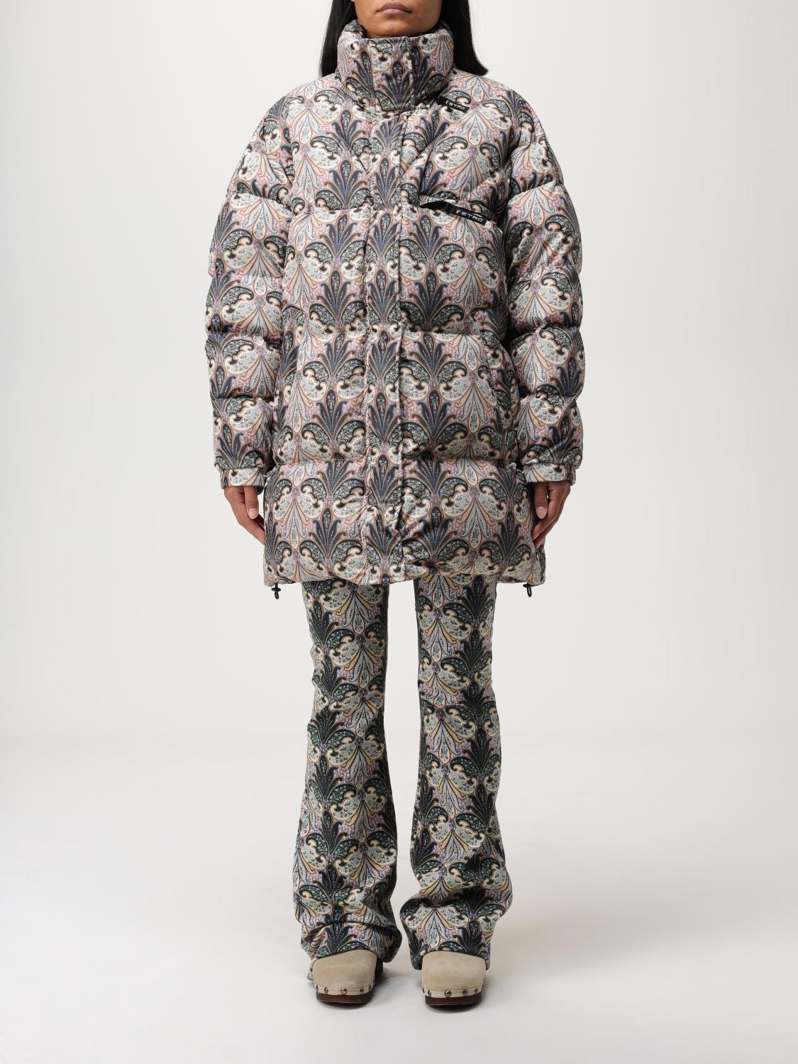 ETRO: down jacket in nylon with Paisley print - Beige | Etro jacket ...