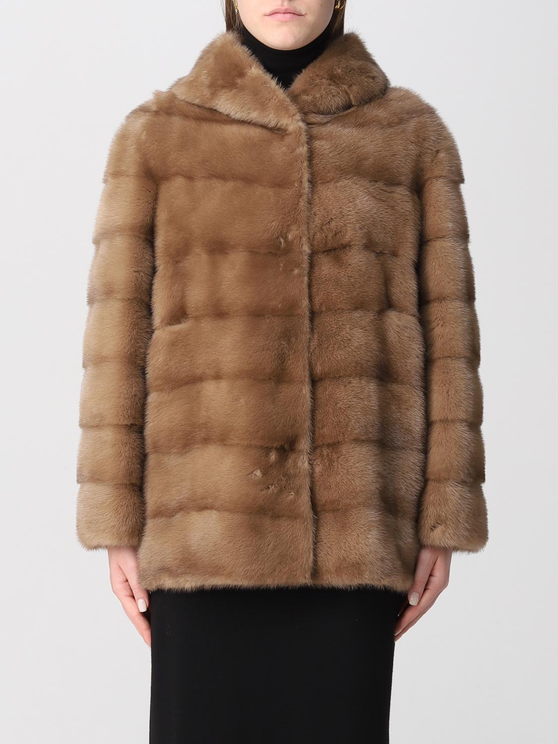 SIMONETTA RAVIZZA: Blazer woman - Brown | Simonetta Ravizza fur coats ...