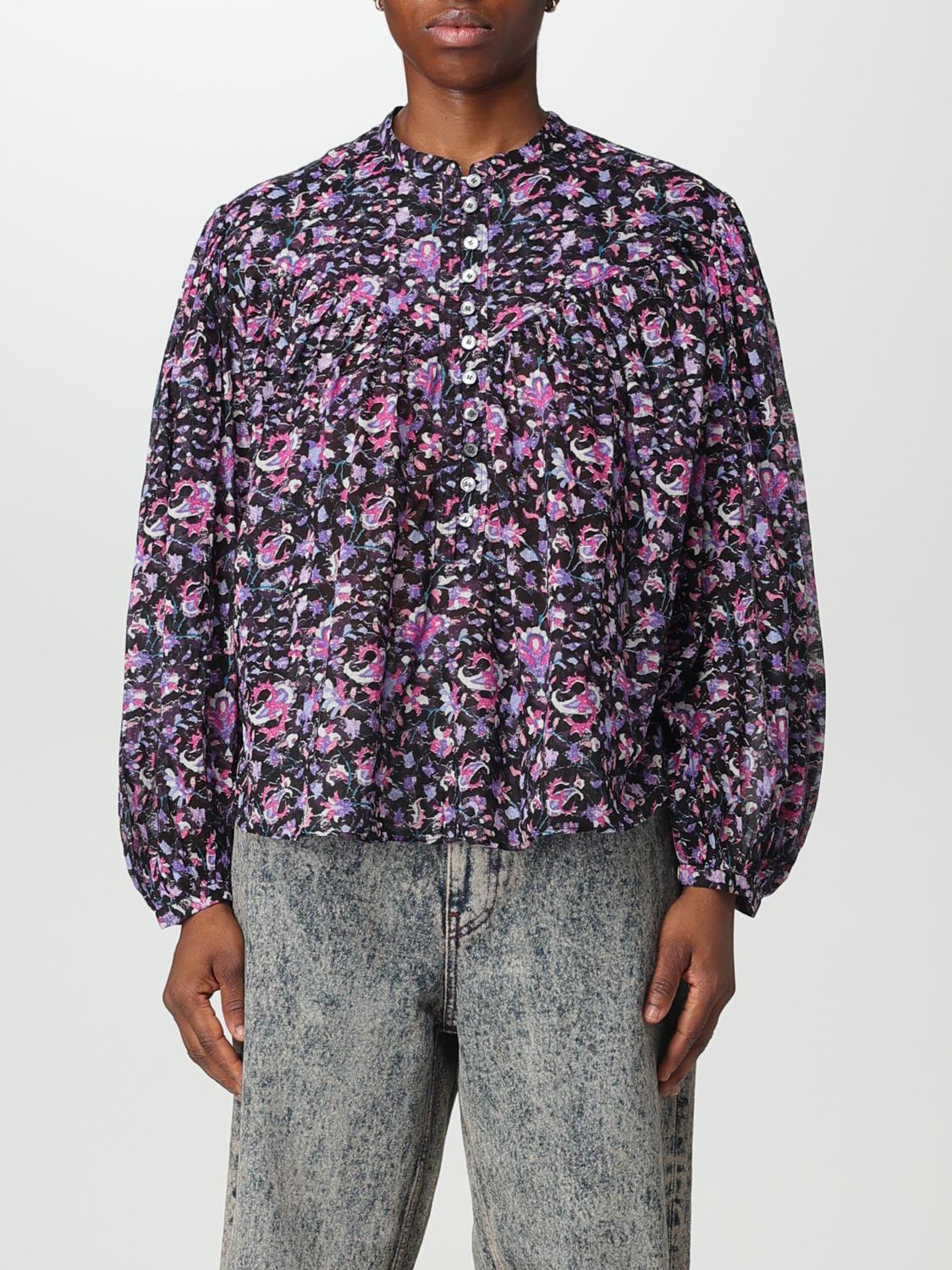 ISABEL MARANT ETOILE: top in cotton - Blue | Isabel Marant Etoile top ...