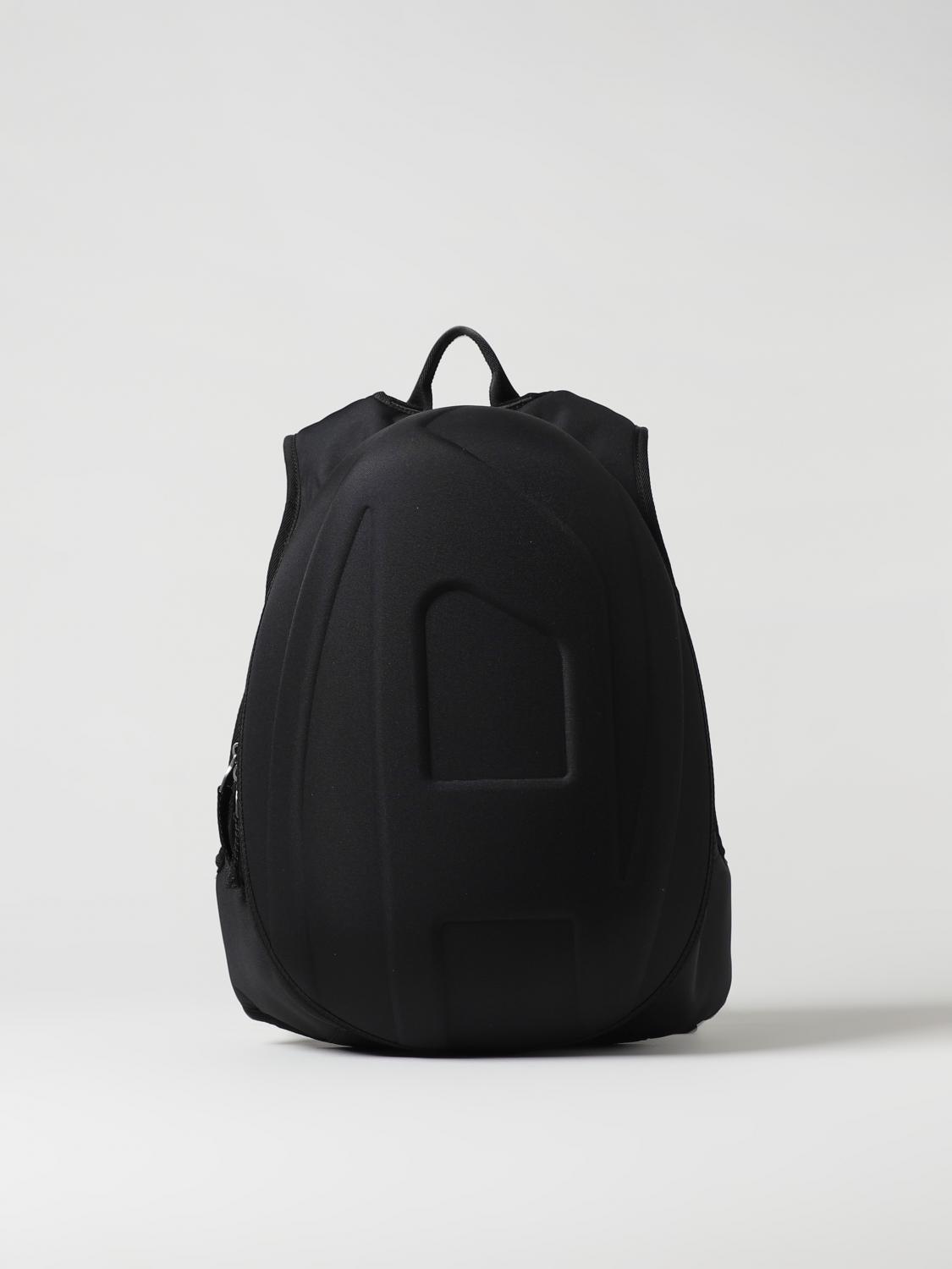 DIESEL: Pod backpack in fabric with Oval D logo - Black | Diesel ...