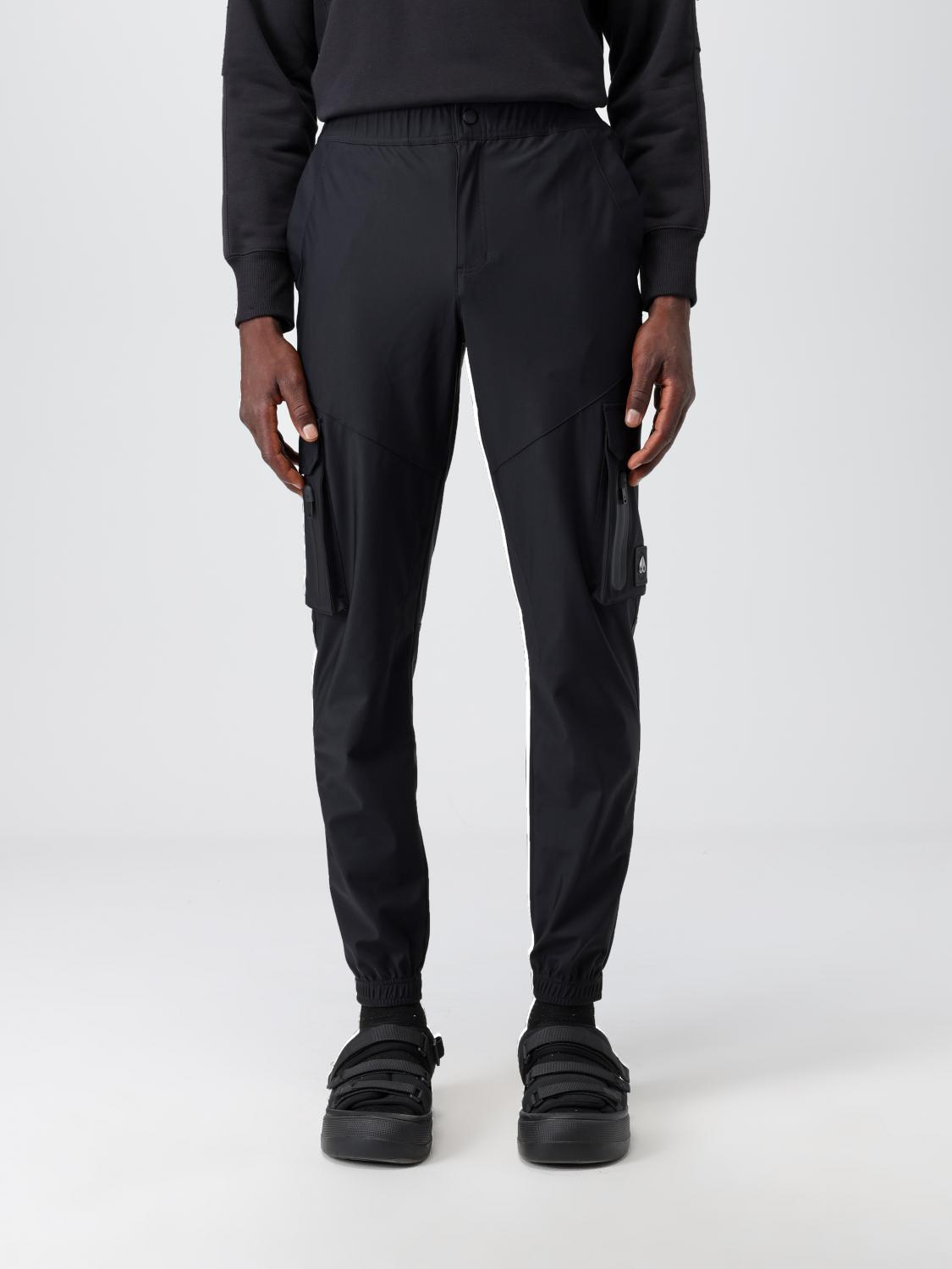 MOOSE KNUCKLES: Pants men - Black | Moose Knuckles pants M13MR784 ...