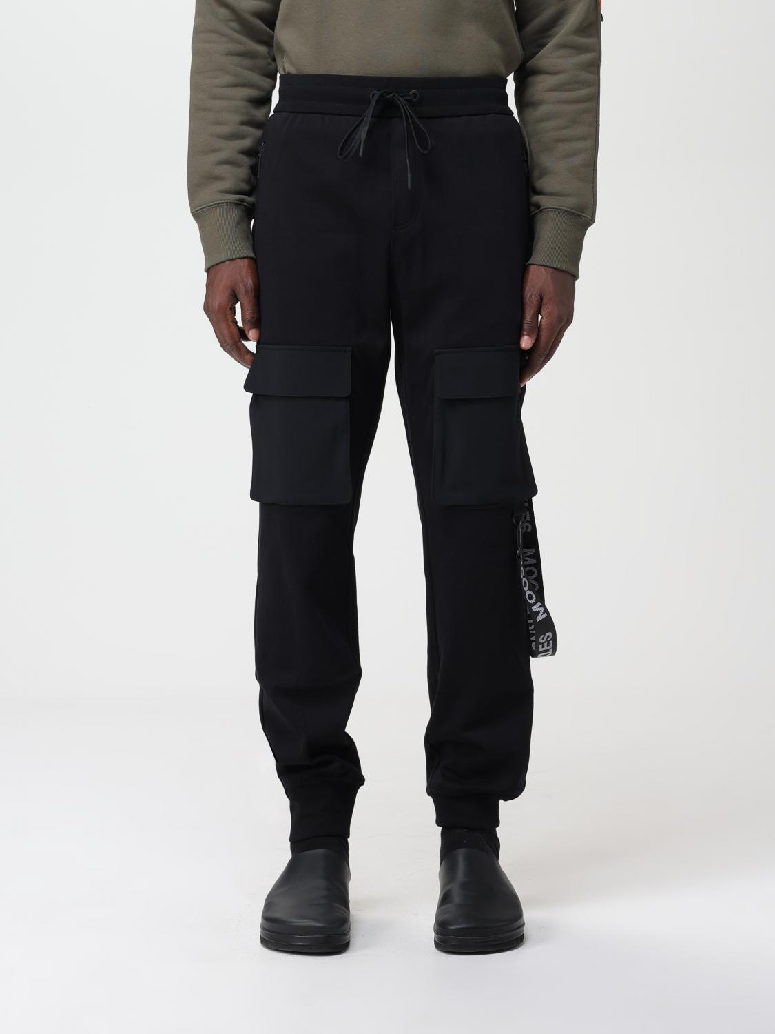 MOOSE KNUCKLES: Pants men - Black | Moose Knuckles pants M13MR799 ...