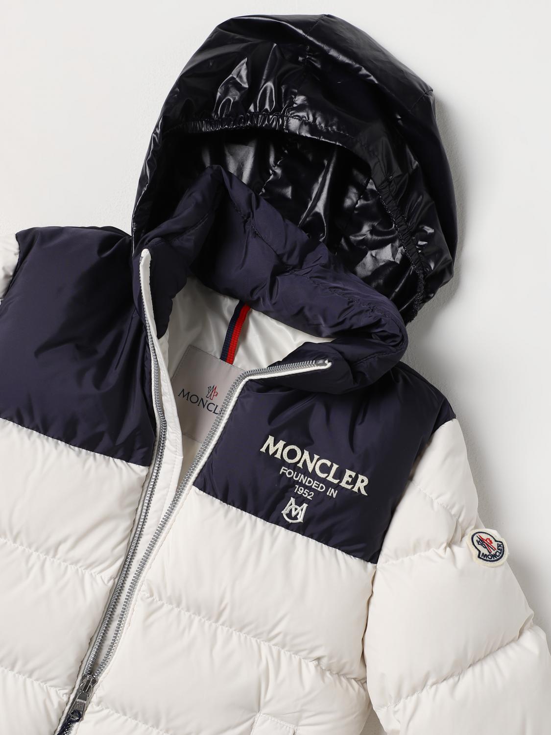 MONCLER: Coat kids - White | Moncler jacket 1A0005854A81 online at ...