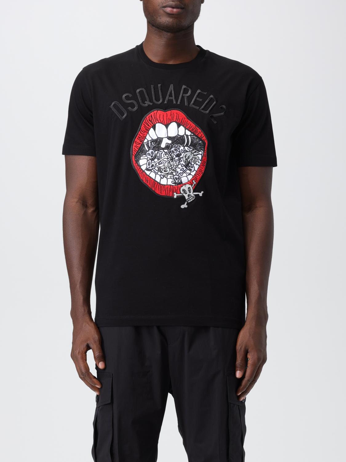 Dsquared2 t-shirt with graphic print - Black | S71GD1347S23009 | GIGLIO.COM