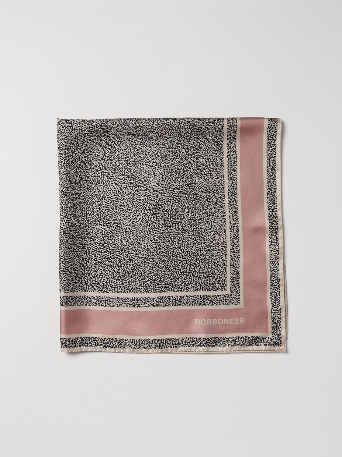 BORBONESE: Foulard in seta con stampa OP - Rosa | Foulard Borbonese ...