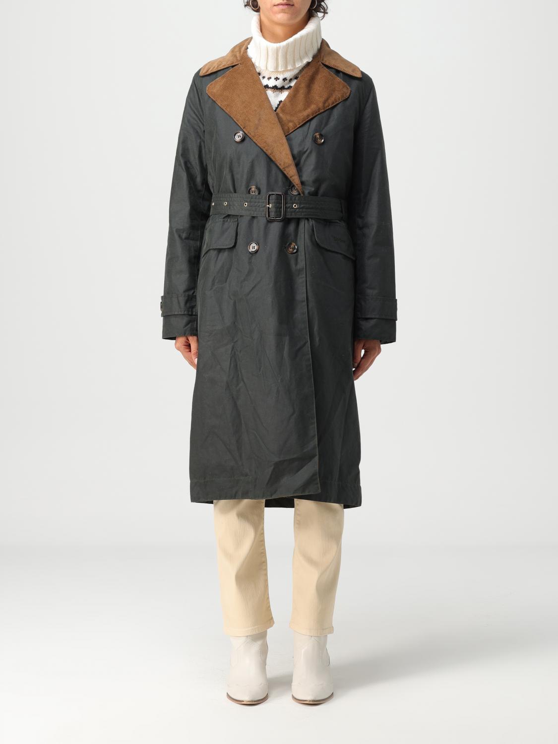 BARBOUR: Coat woman - Beige | Barbour jacket MLWX1342 online at GIGLIO.COM
