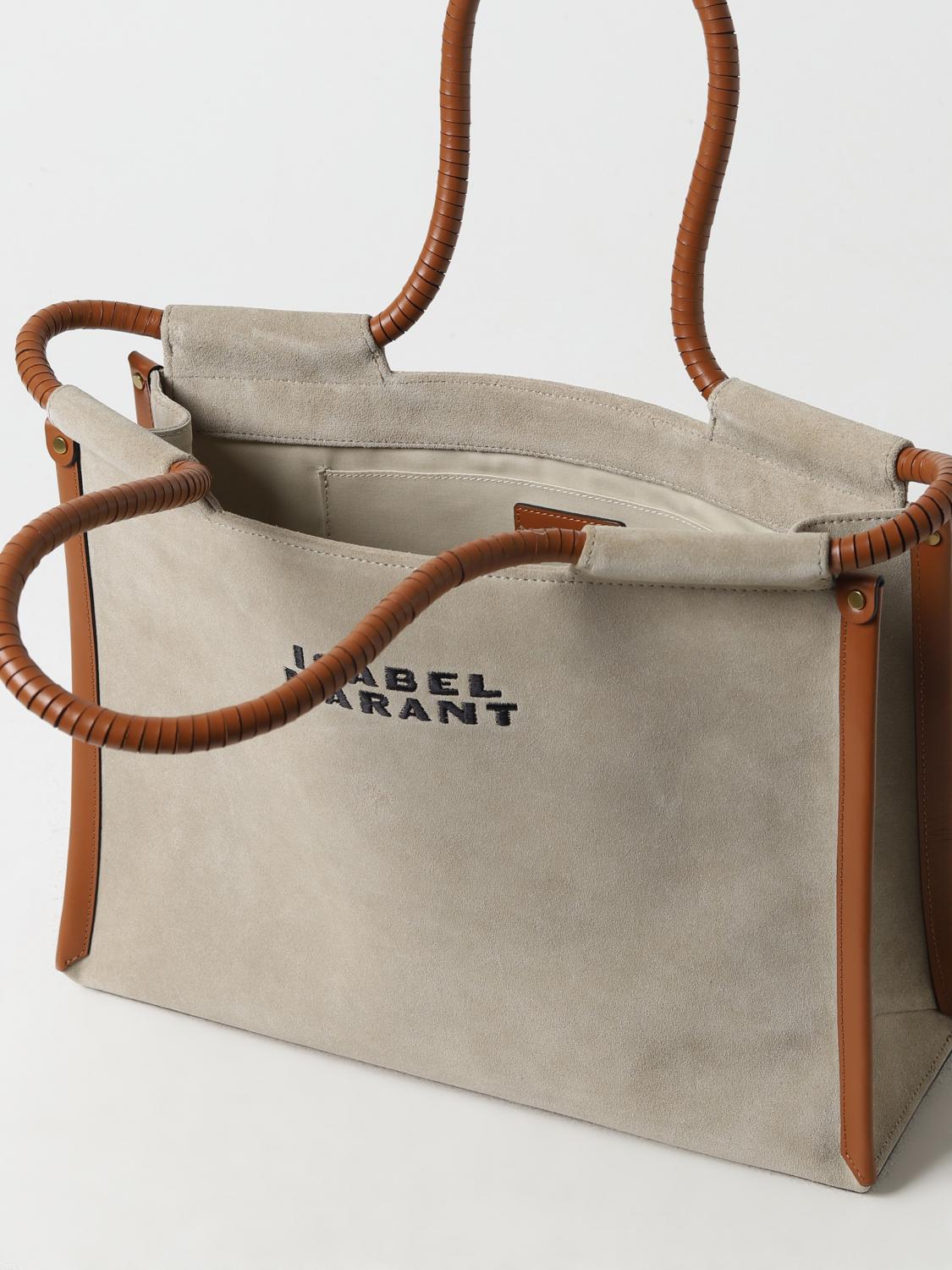ISABEL MARANT: Toledo bag in suede - Beige | Isabel Marant tote bag ...