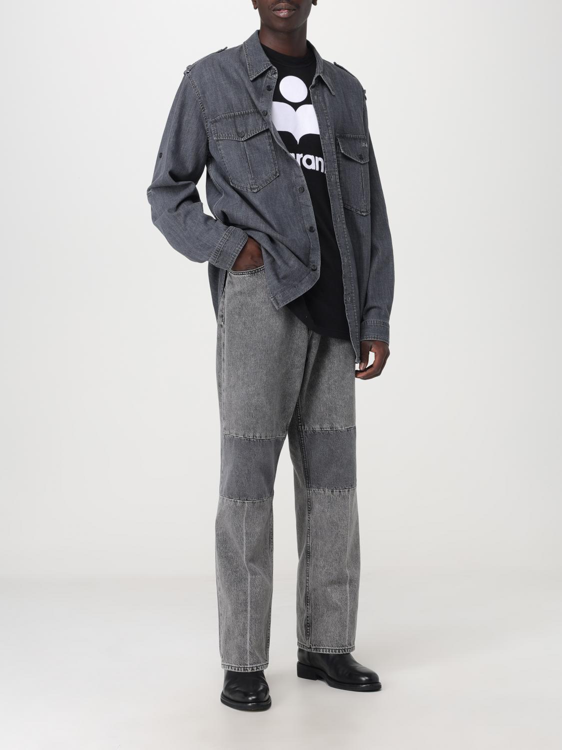 Isabel Marant Outlet: shirt in denim - Grey | Isabel Marant shirt ...