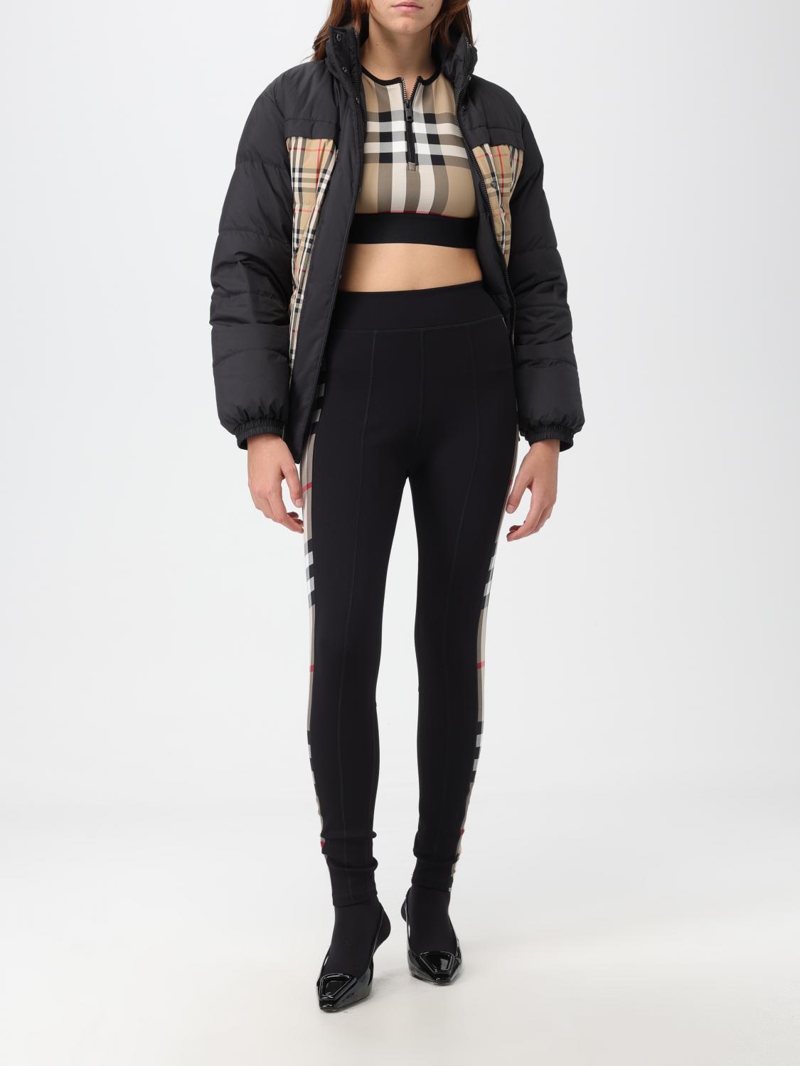 Burberry top in Check motif stretch jersey - Black | 8072126 | GIGLIO.COM