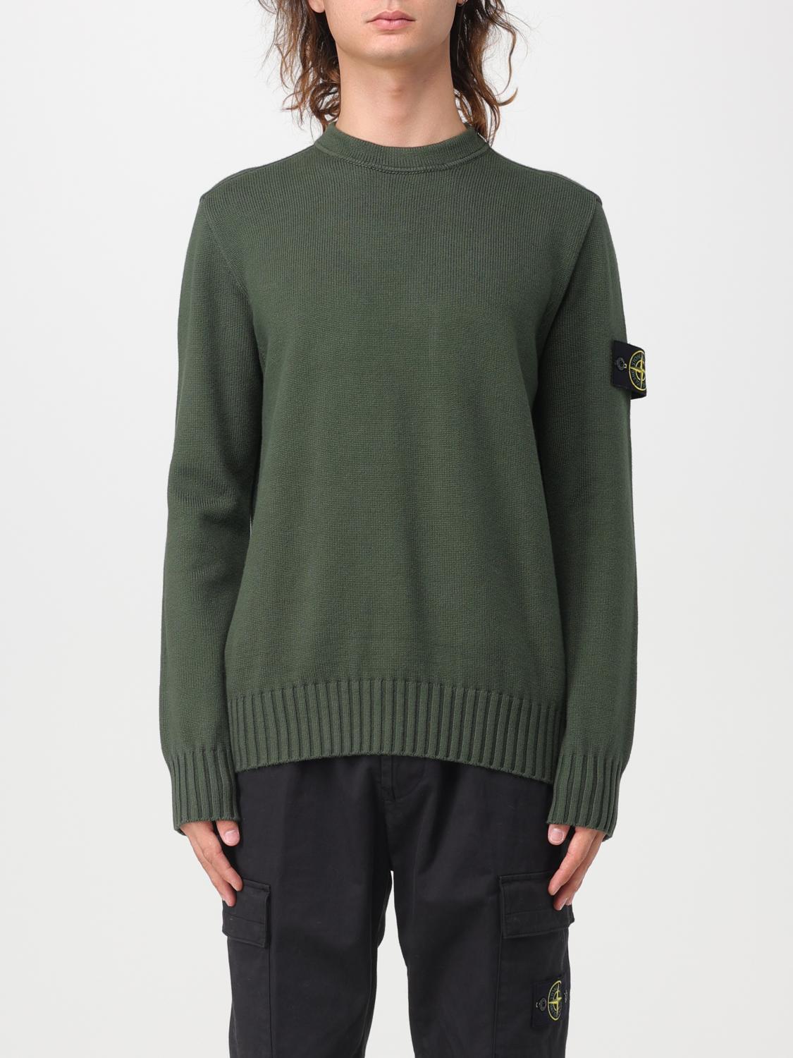 STONE ISLAND: Sweater men - Green | Stone Island sweater 506A2 online ...