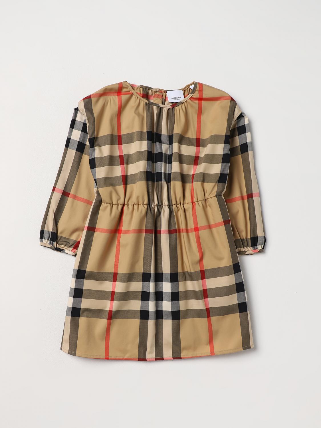 BURBERRY: Dress kids Kids - Beige | Burberry dress 8069100 online at GIGLIO.COM