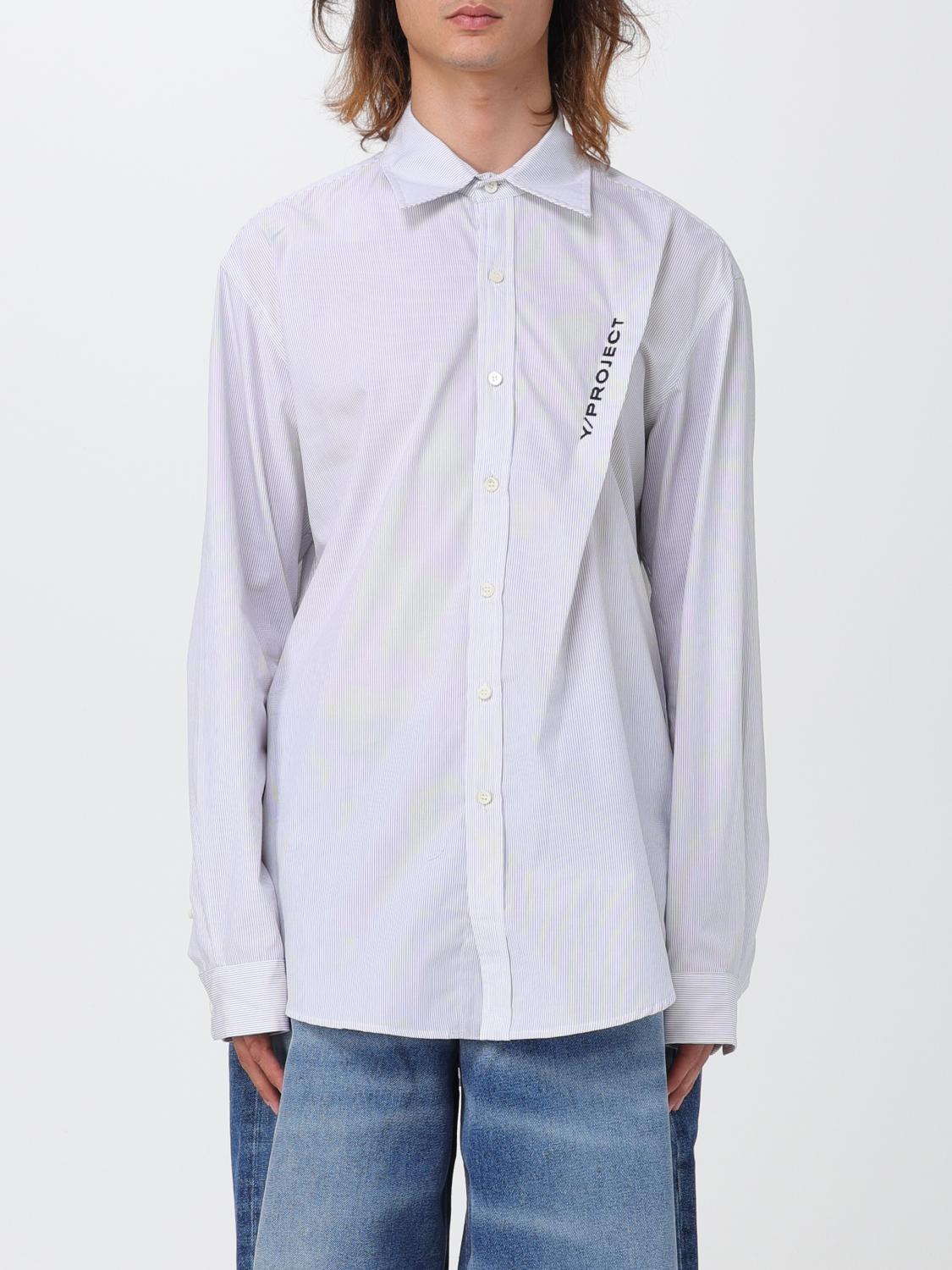 Y/PROJECT: Shirt men - Grey | Y/Project shirt SHIRT59S25 online at ...
