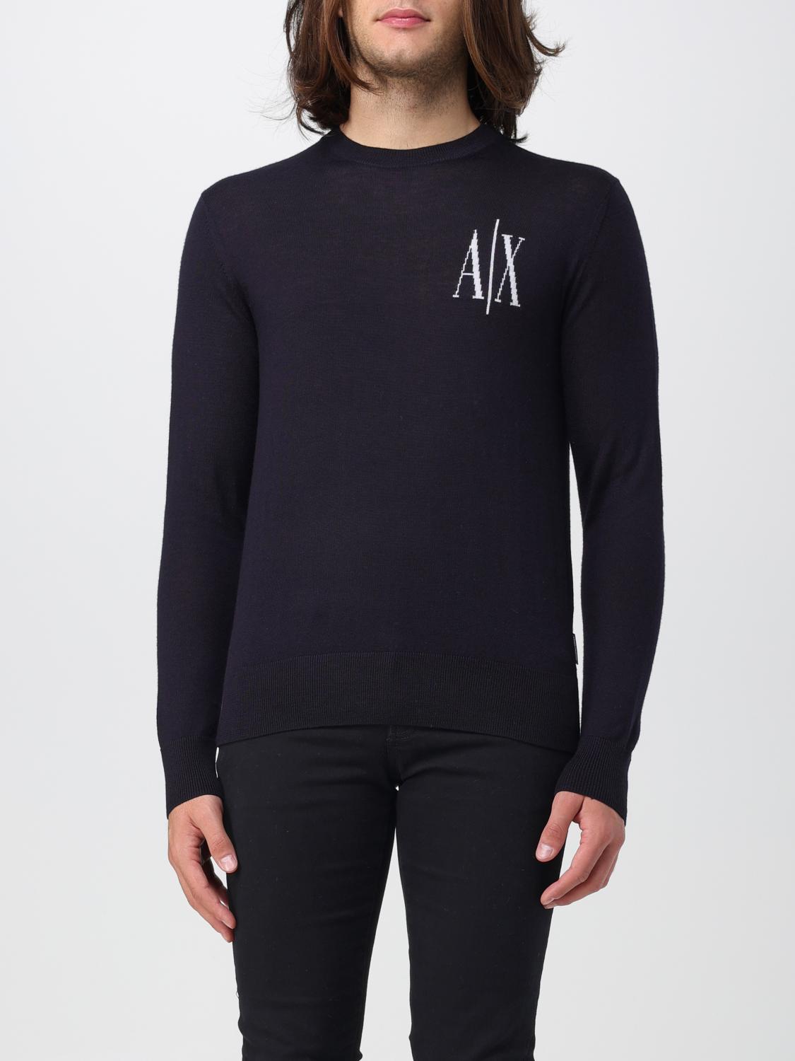 ARMANI EXCHANGE: Sweater men - Blue | Armani Exchange sweater ...