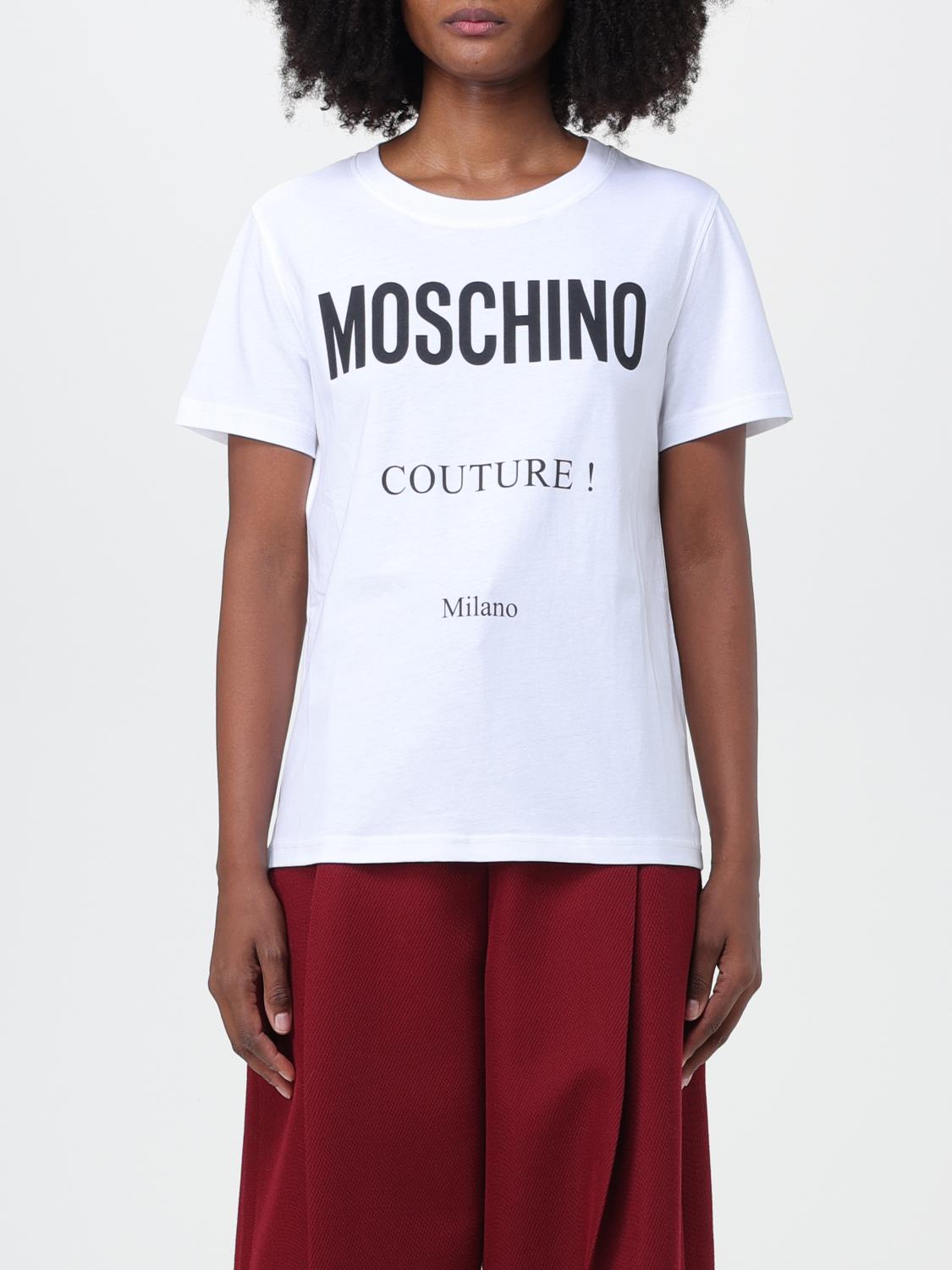 MOSCHINO COUTURE: cotton t-shirt - White | Moschino Couture t-shirt ...