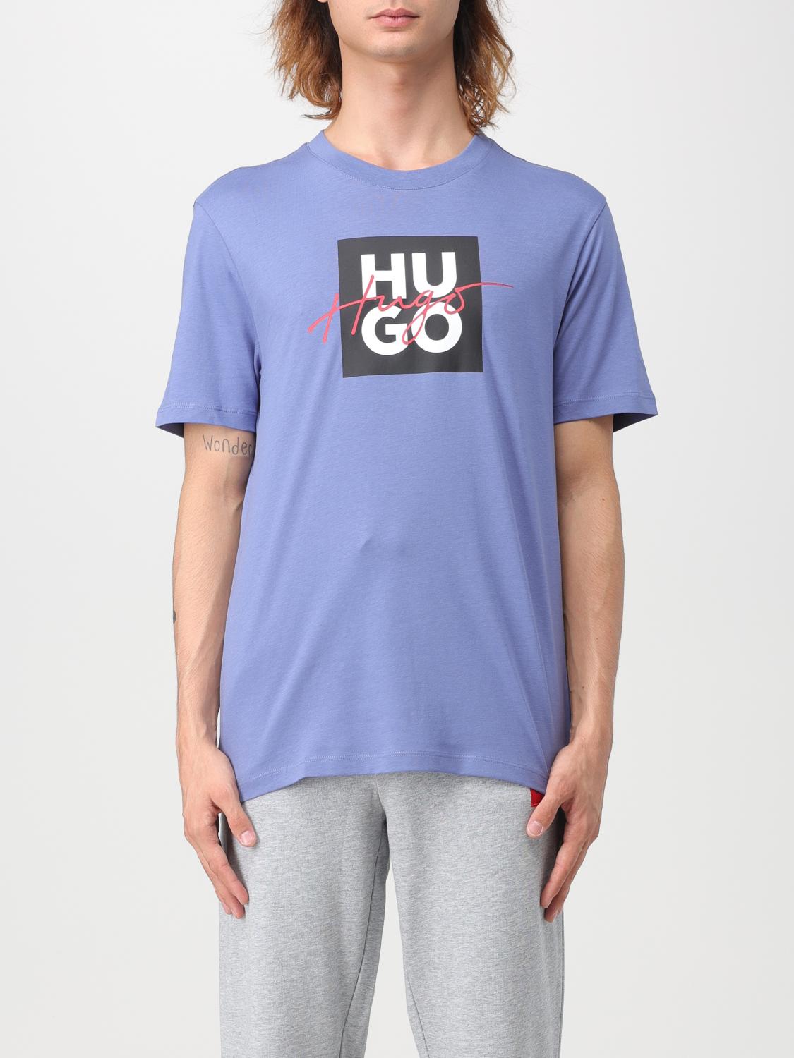 HUGO: T-shirt men Boss - Violet | Hugo t-shirt 50484217 online at ...