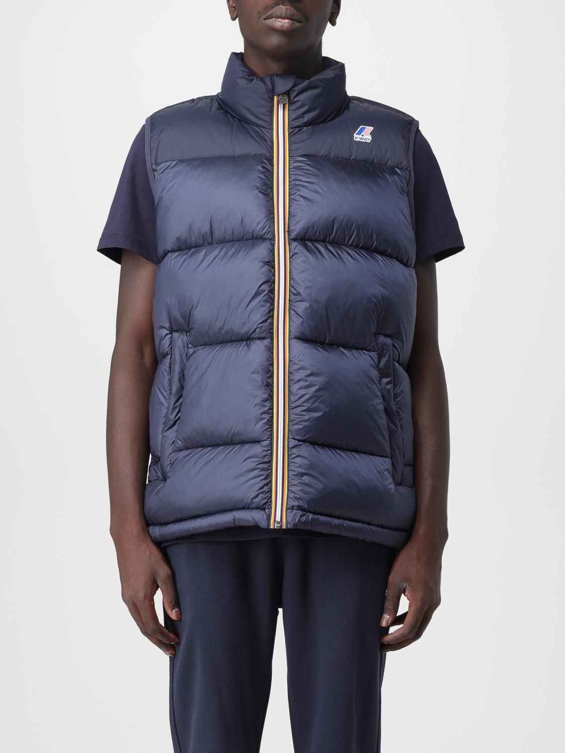 K-WAY: Coat men - Blue | K-Way suit vest K5126HW online at GIGLIO.COM