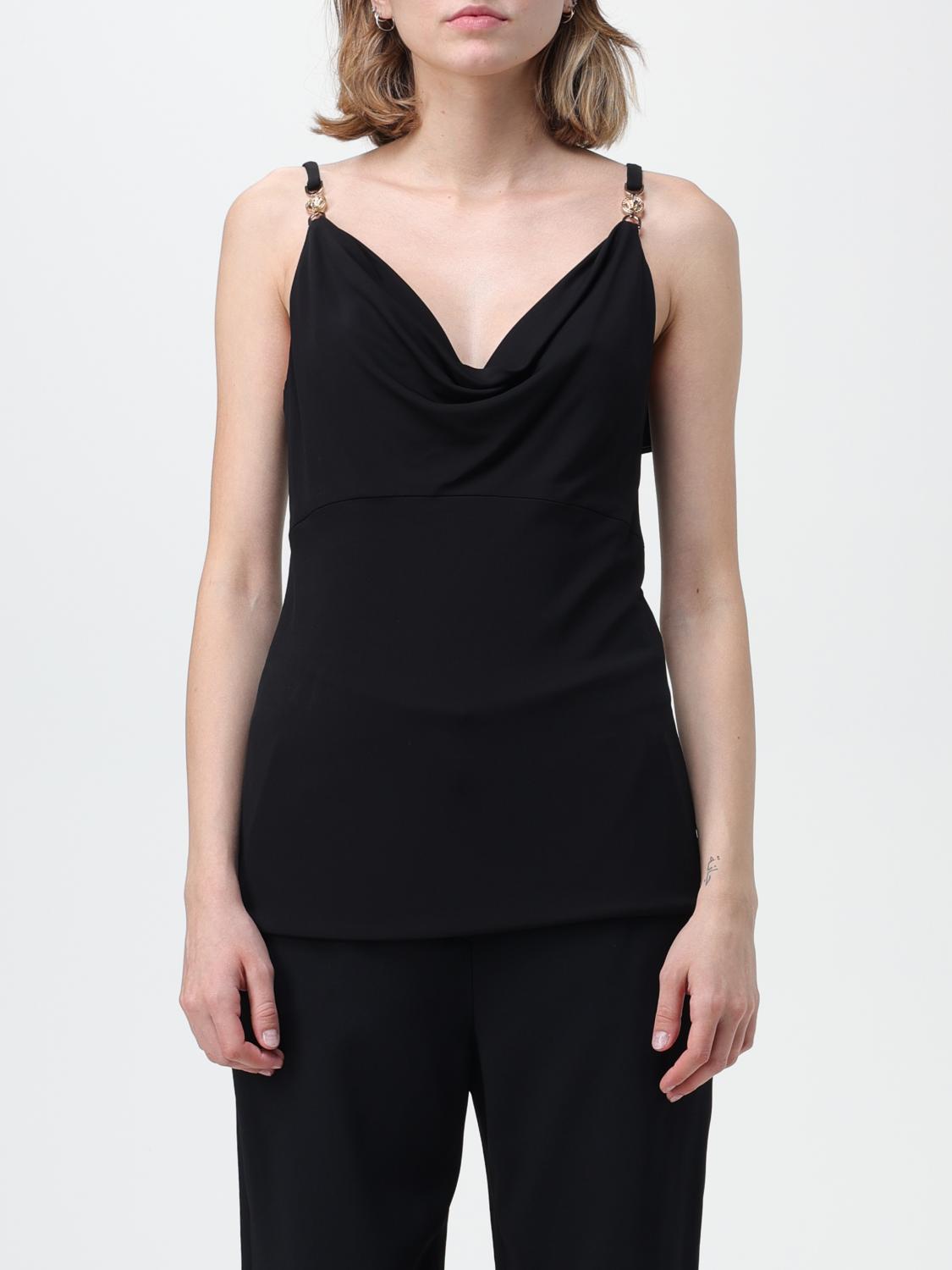 VERSACE: top in stretch viscose - Black | Versace top 10091941A01253 ...