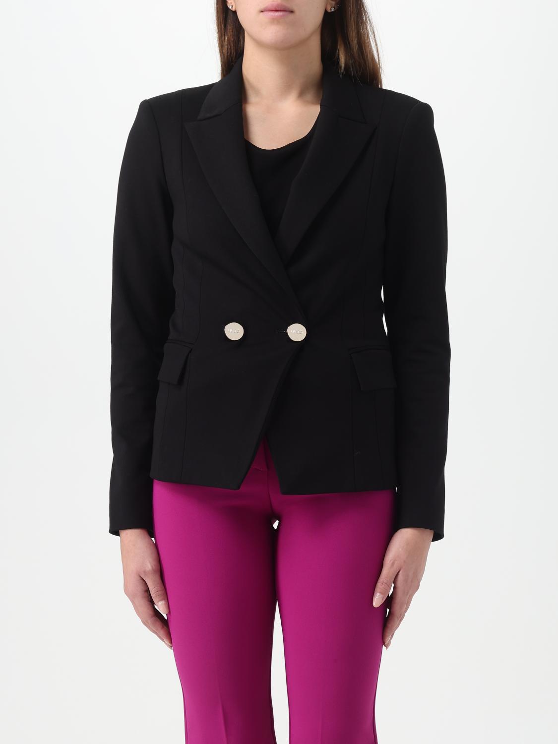 LIU JO: Blazer in jersey di misto viscosa stretch - Nero | Blazer Liu Jo CF3060J1857 online su ...