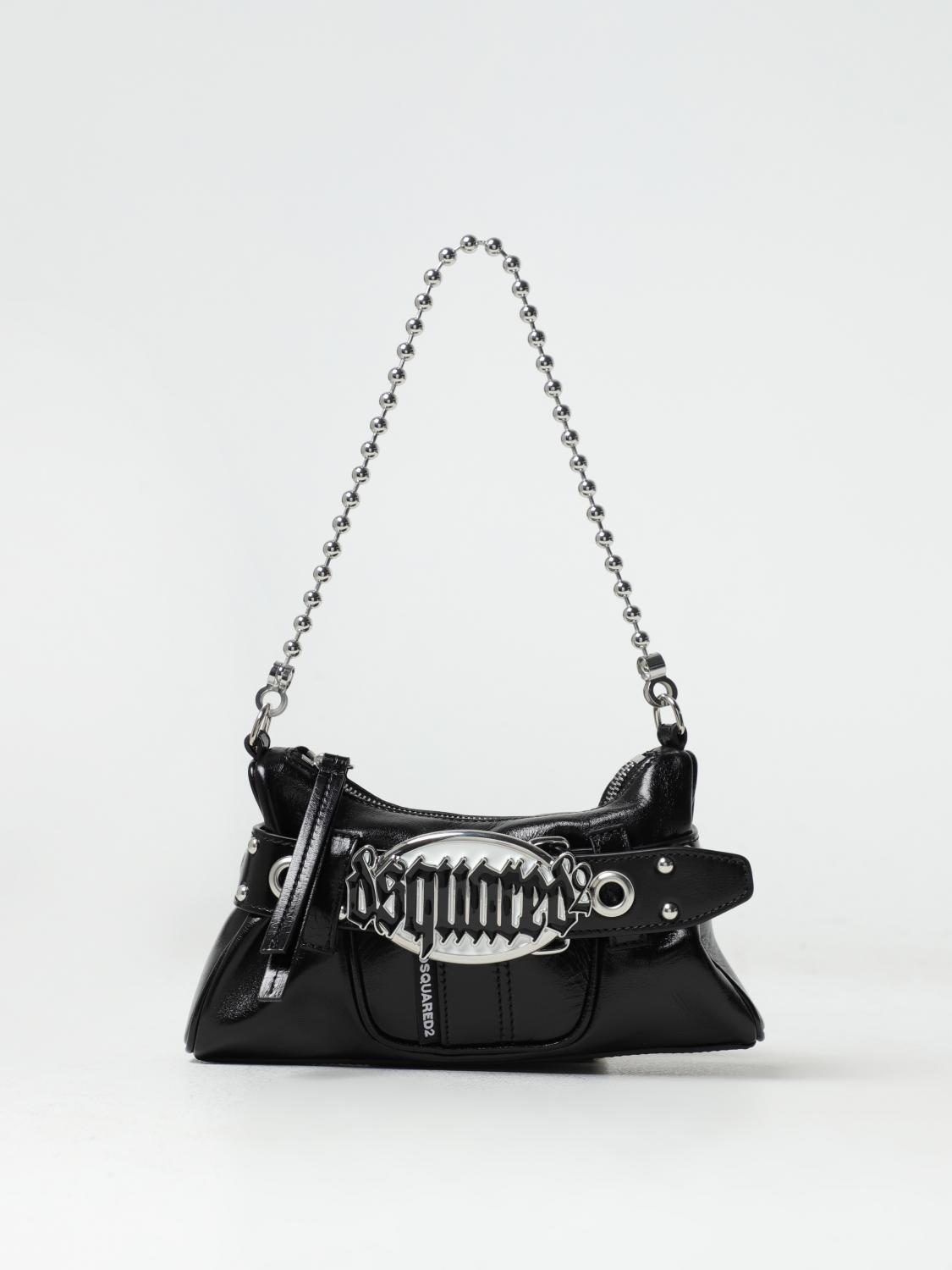 DSQUARED2: leather bag - Black | Dsquared2 shoulder bag CLW003101500001 ...