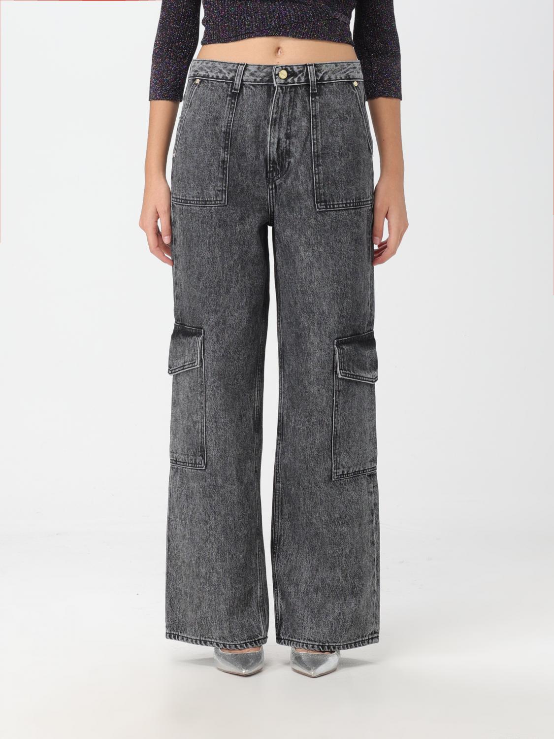 GANNI: jeans in denim - Black | Ganni jeans J1360 online at GIGLIO.COM