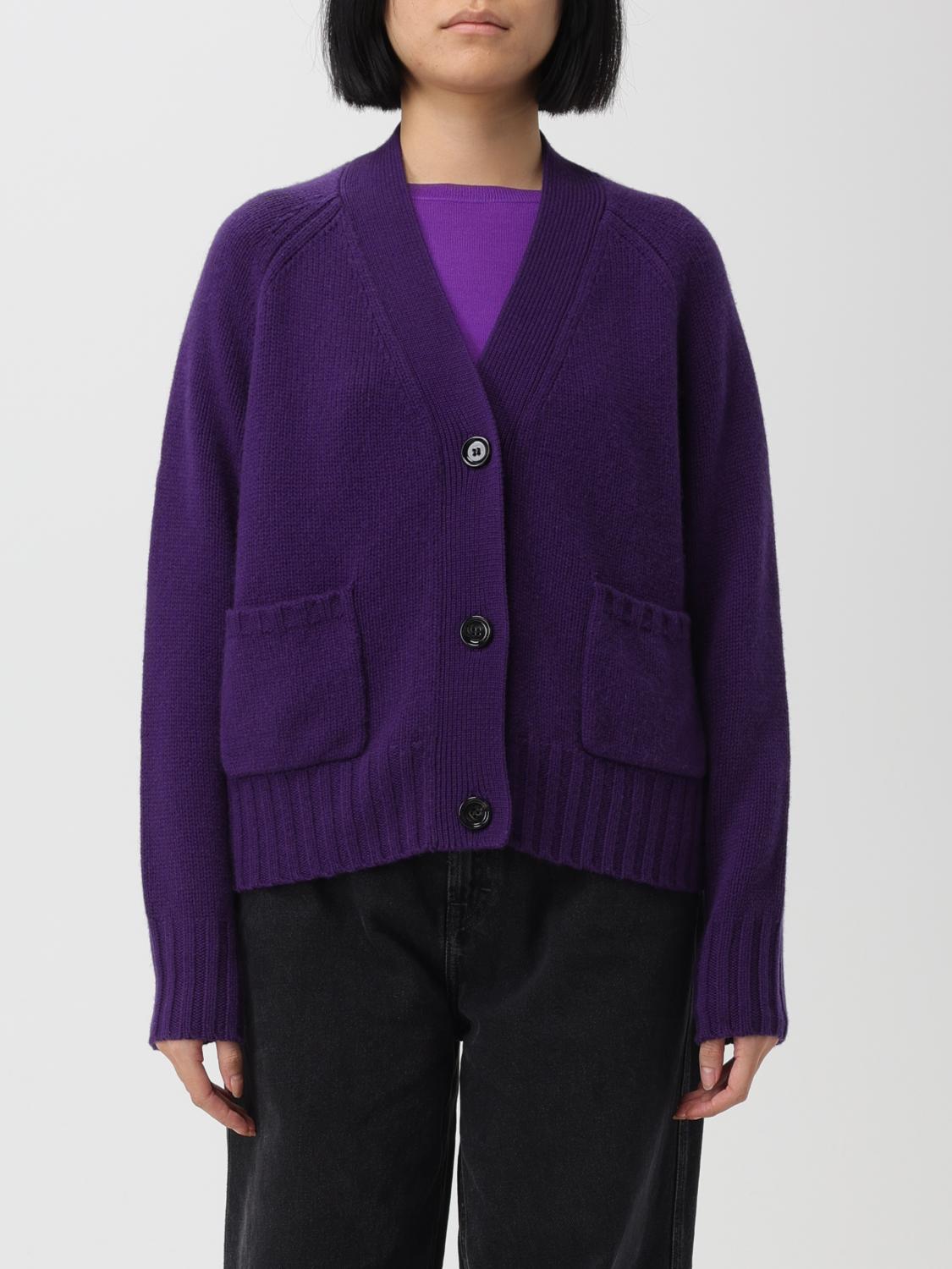 ALLUDE: Cardigan woman - Violet | Allude cardigan 17640 online at ...