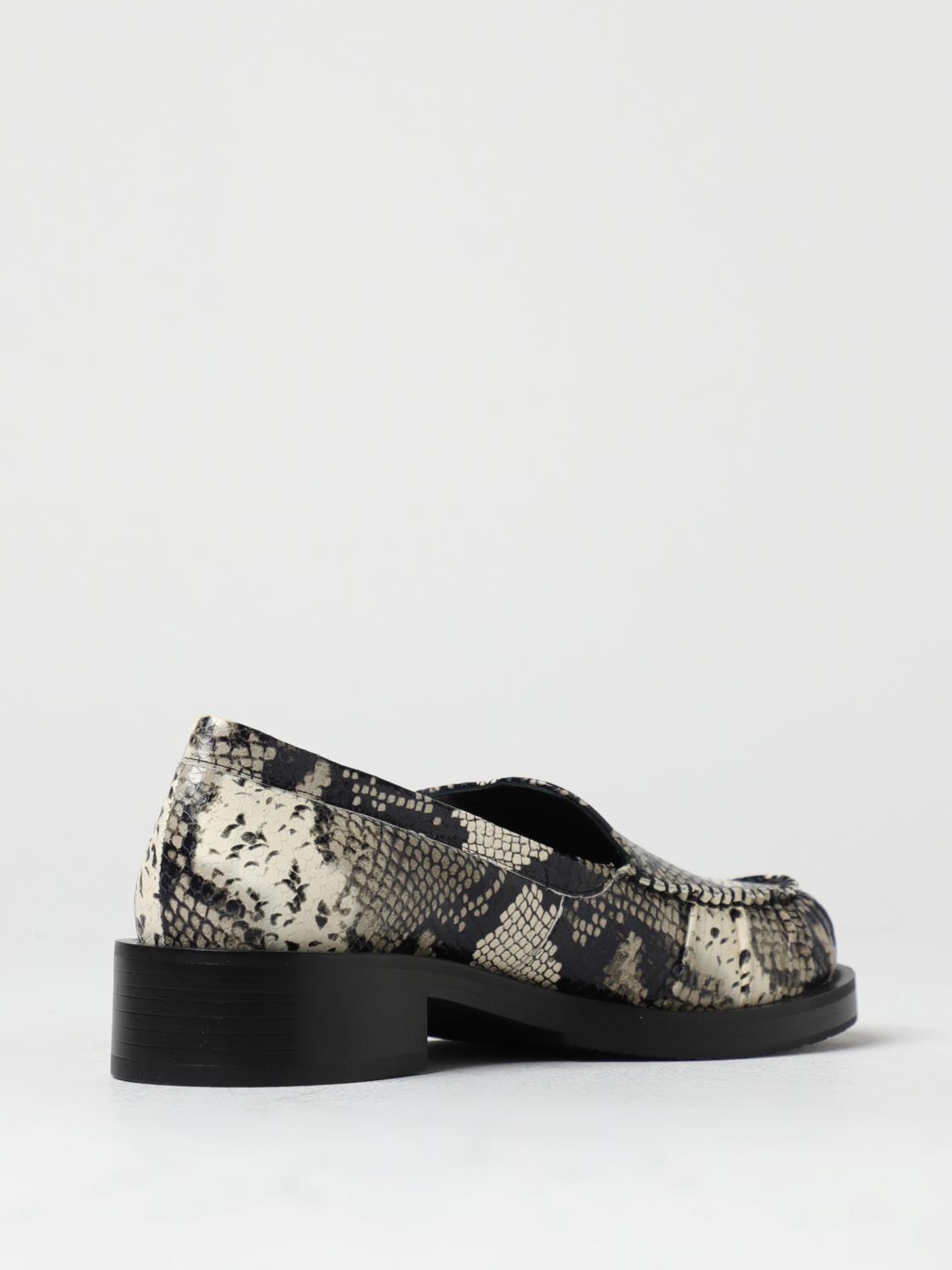 STUART WEITZMAN: Grayson mocassins in python print leather - Grey ...
