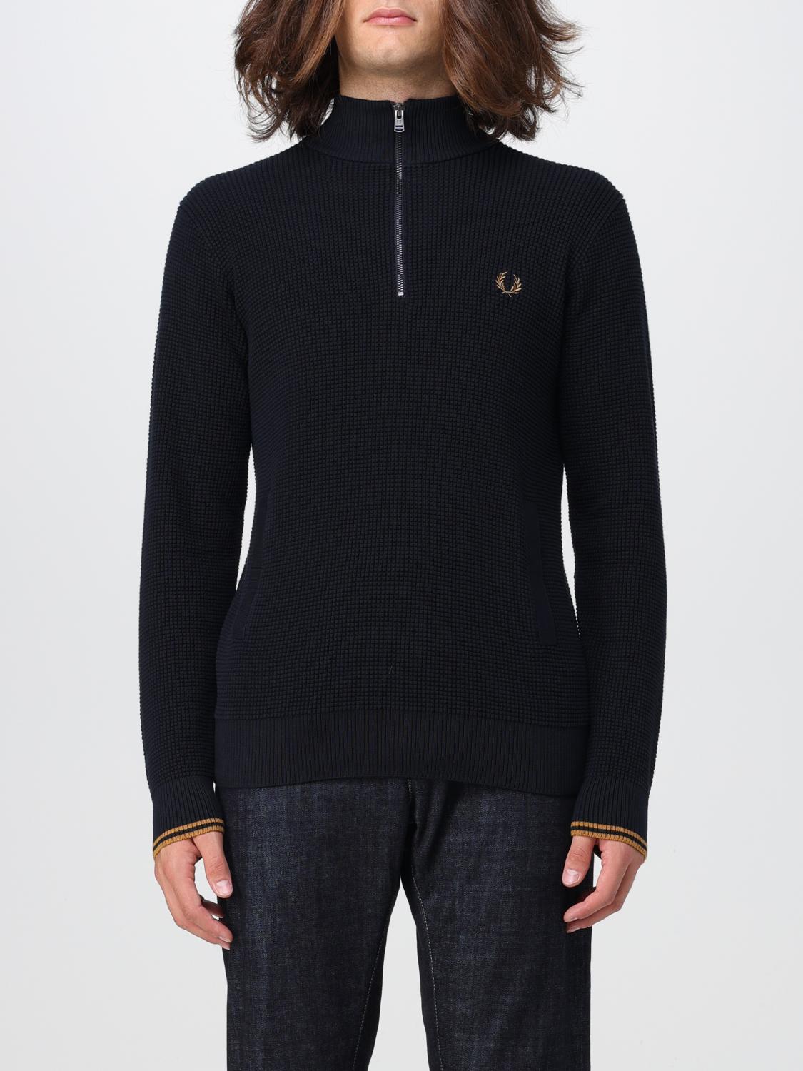 FRED PERRY: Sweatshirt men - Blue | Fred Perry felpa K6510 online at ...