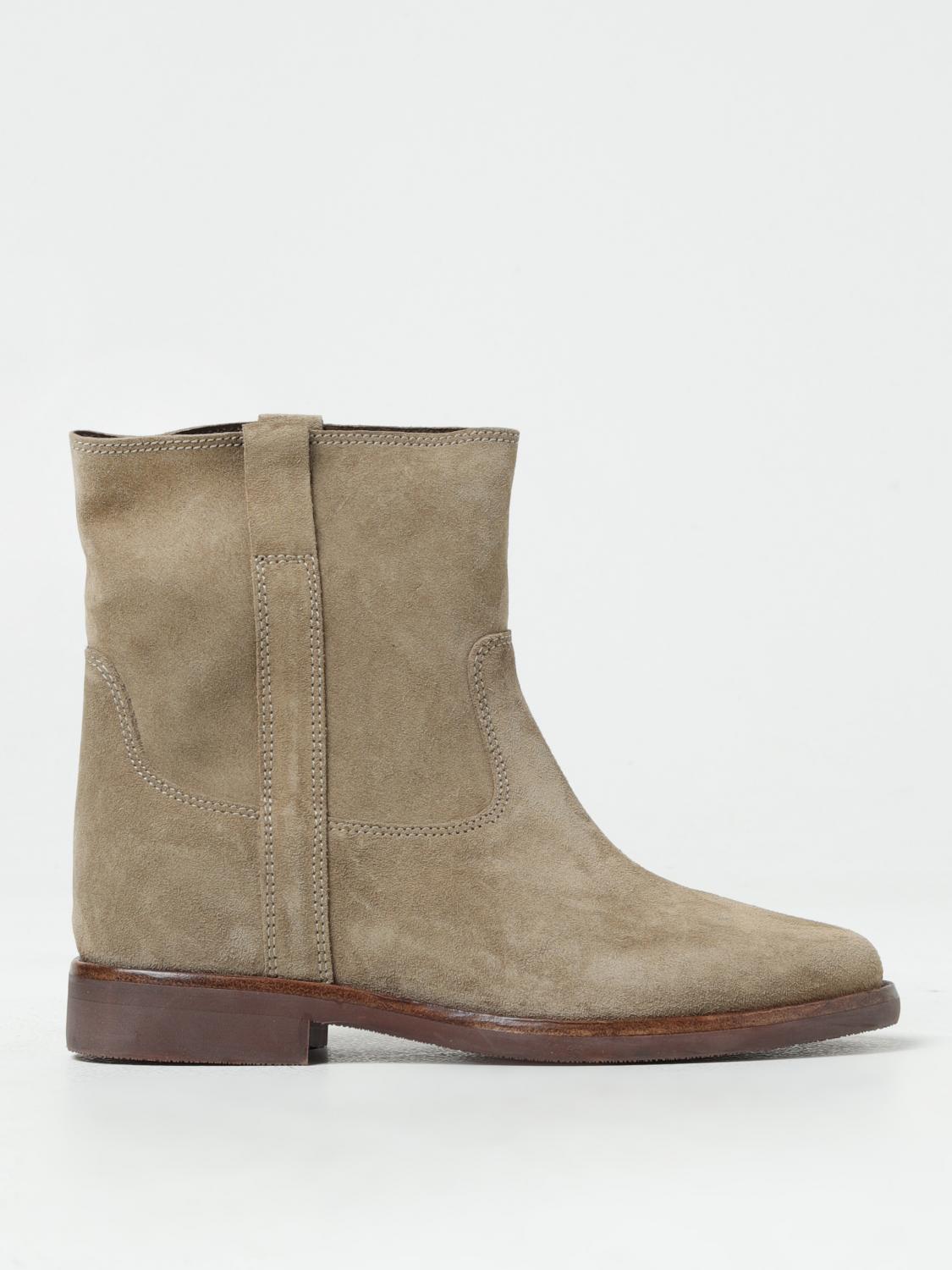 ISABEL MARANT: Sota suede ankle boots - Grey | Isabel Marant flat ankle ...