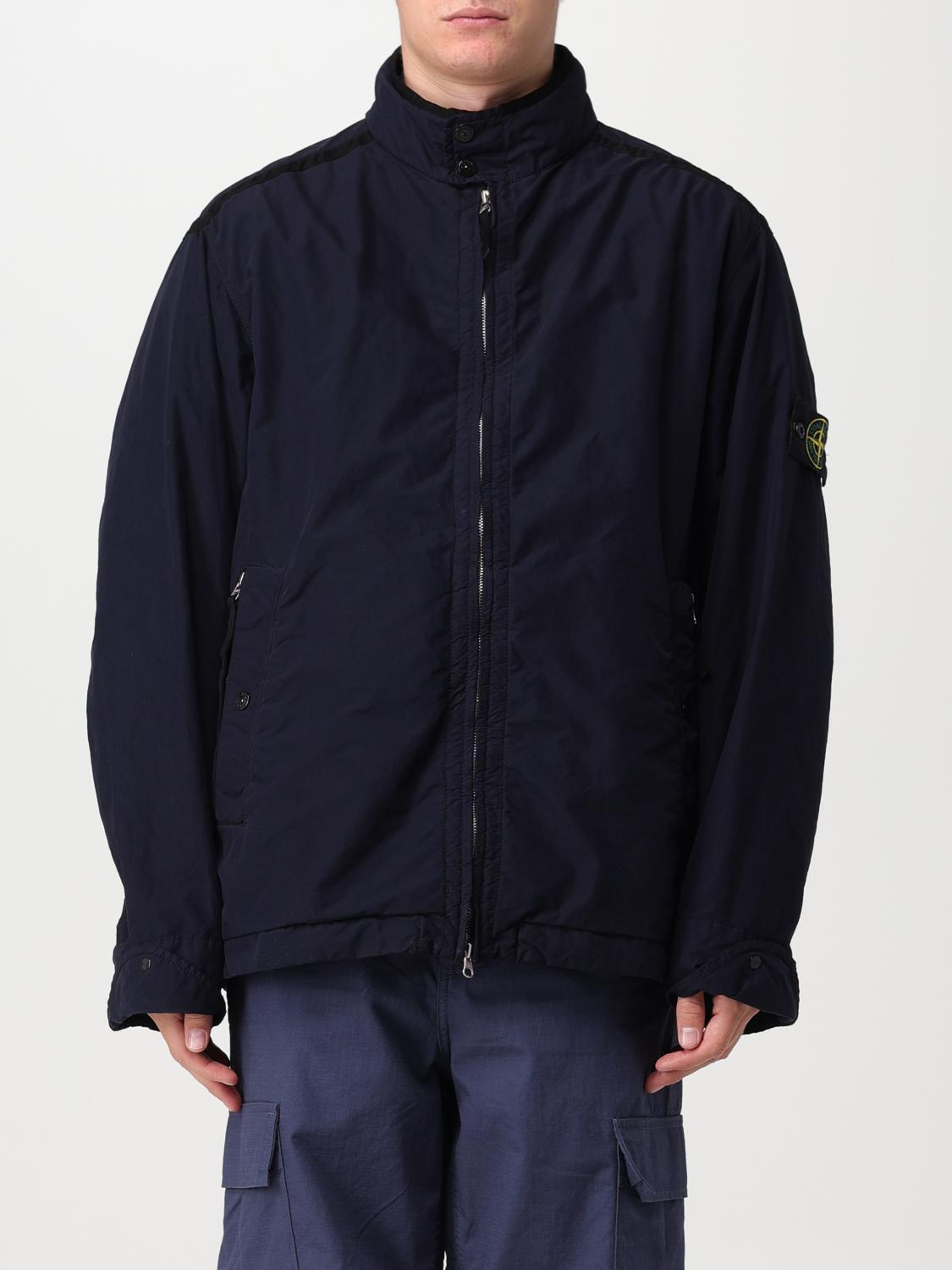 STONE ISLAND: Jacket men - Blue | Stone Island jacket 41531 online at ...