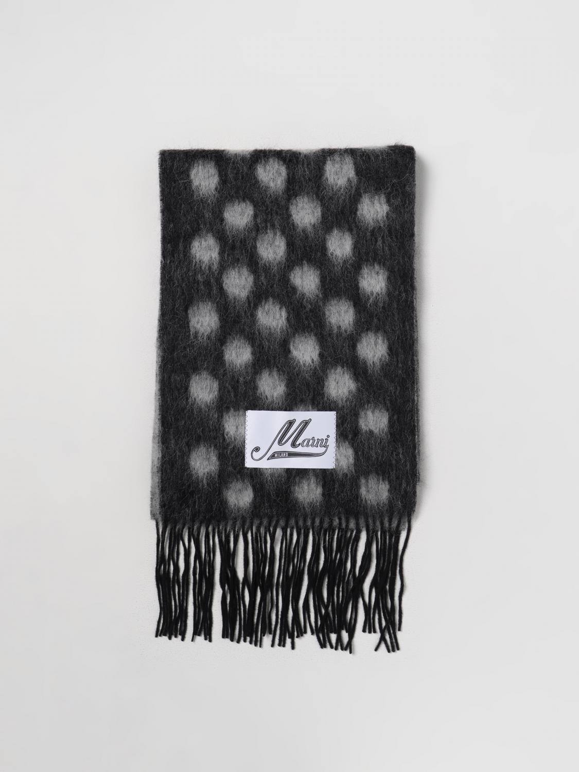MARNI: scarf in wool blend - Black | Marni scarf SCZC0048Q0UAW020 ...