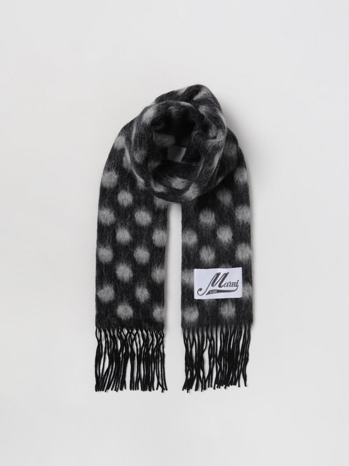 MARNI: scarf in wool blend - Black | Marni scarf SCZC0048Q0UAW020 ...