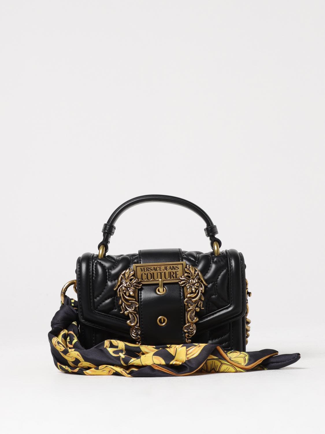 VERSACE JEANS COUTURE: bag in quilted synthetic leather with buckle ...