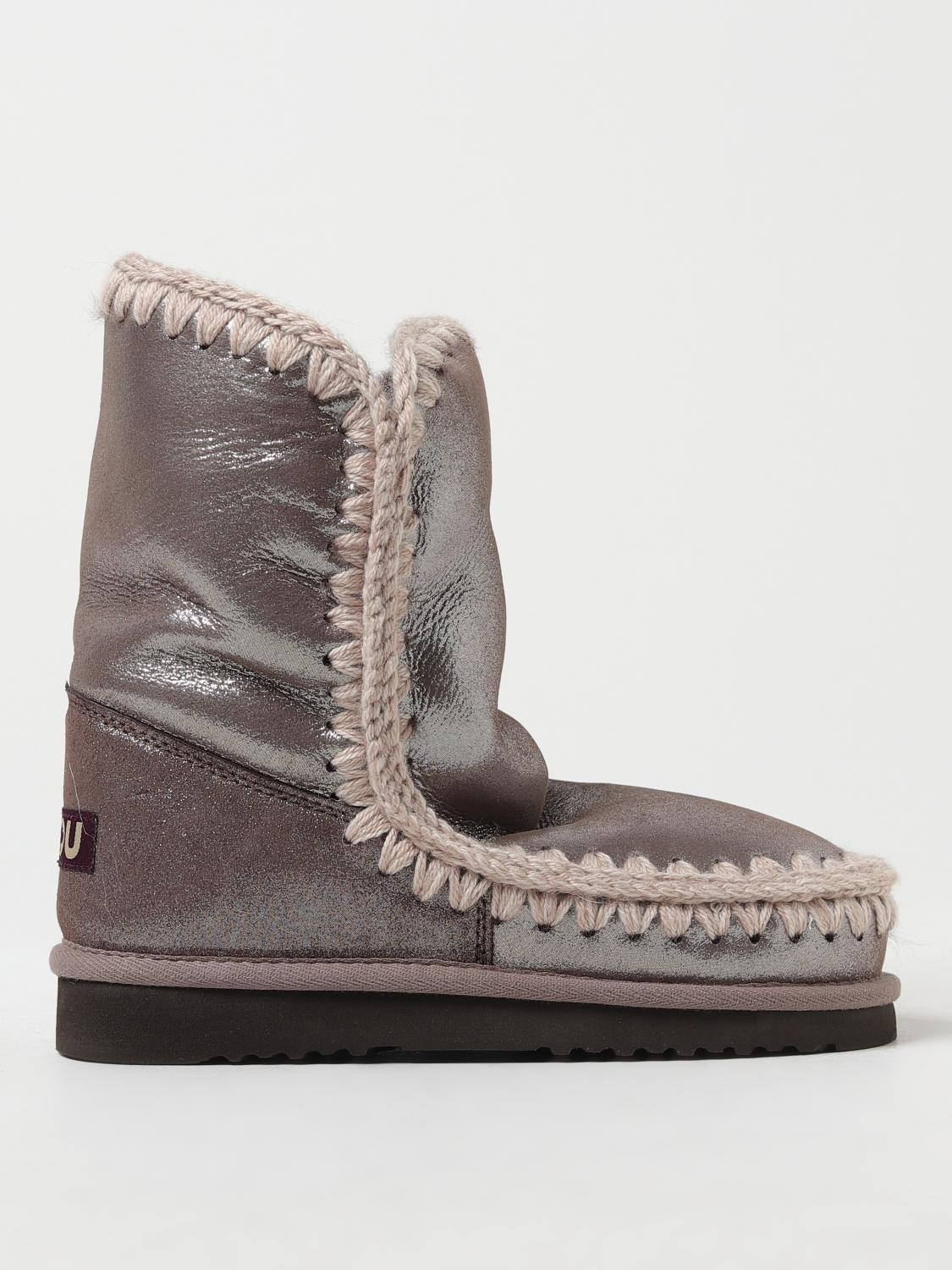 MOU: Flat ankle boots woman - Grey | Mou flat ankle boots FW101000C ...