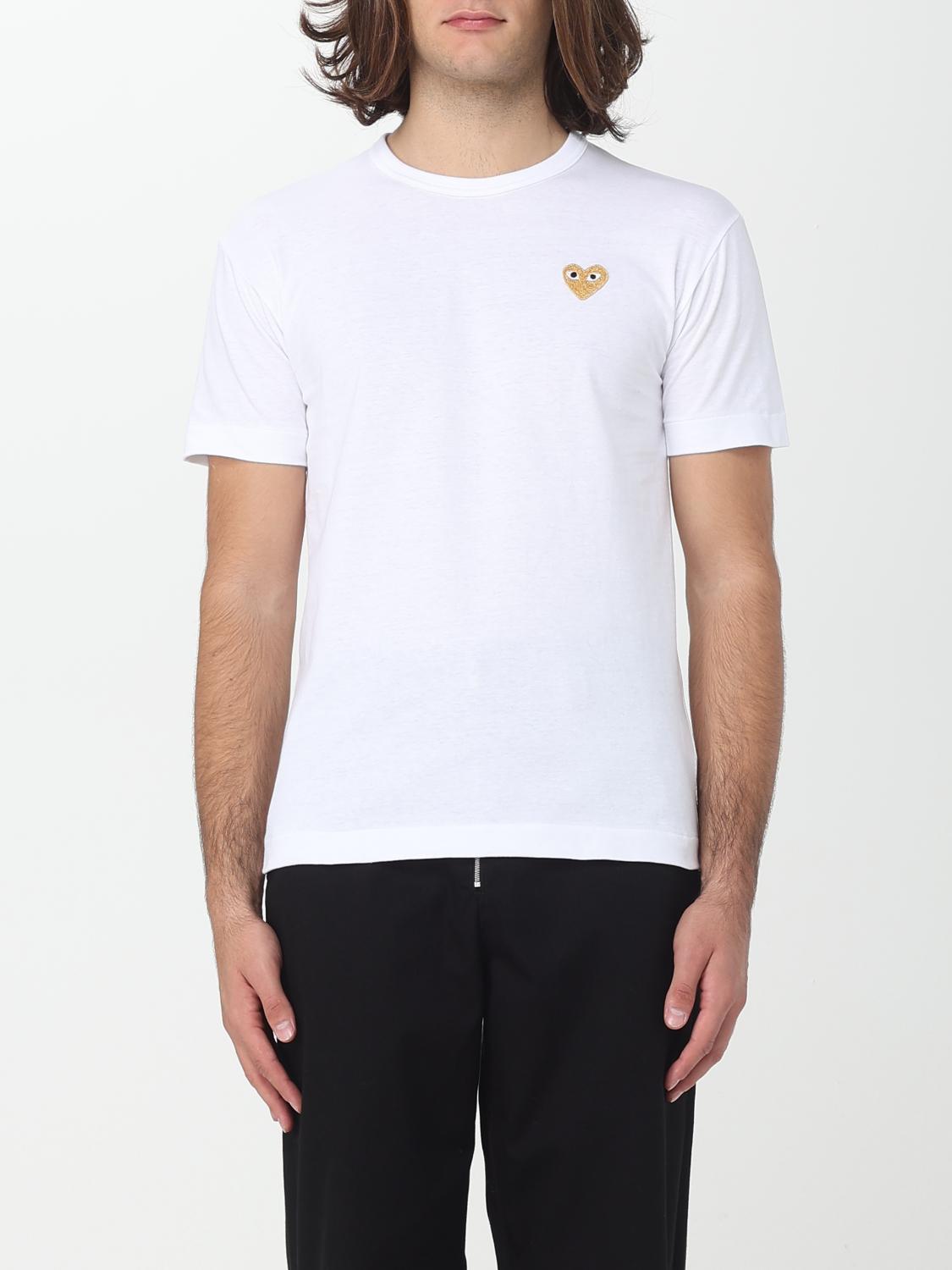COMME DES GARÇON PLAY: T-shirt men - White | Comme Des Garçon Play t ...