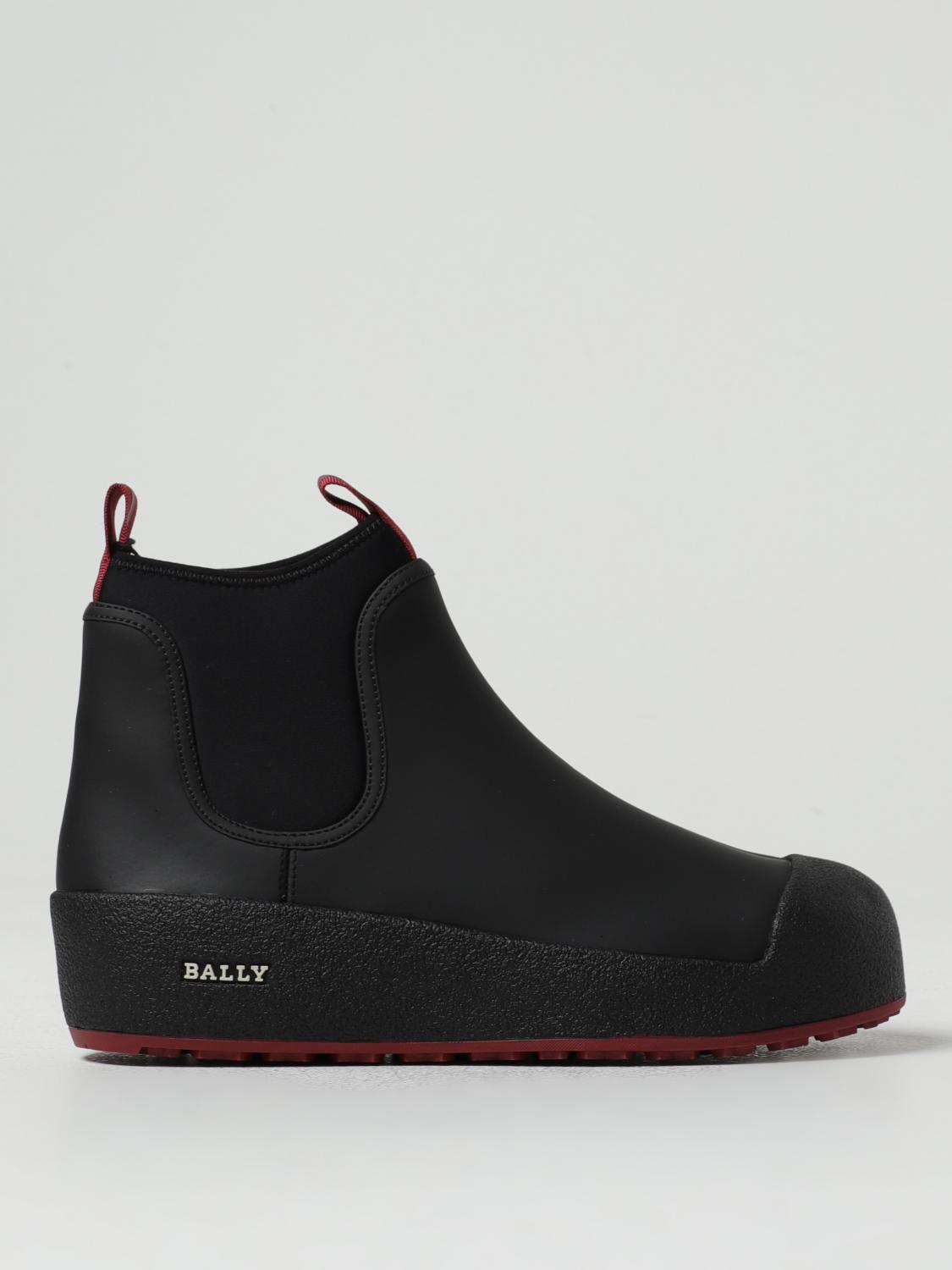 BALLY: Cubrid ankle boots in leather and neoprene - Black | Bally boot ...