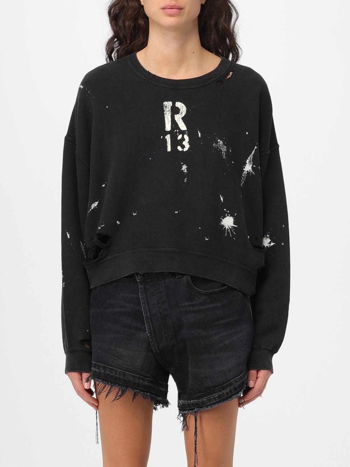 R13: Sweater woman - Black | R13 sweater R13WK094 online at GIGLIO.COM