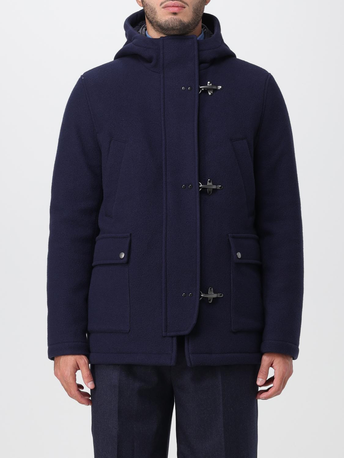 FAY: Coat men - Blue | Fay coat NAM13470430VKR online at GIGLIO.COM